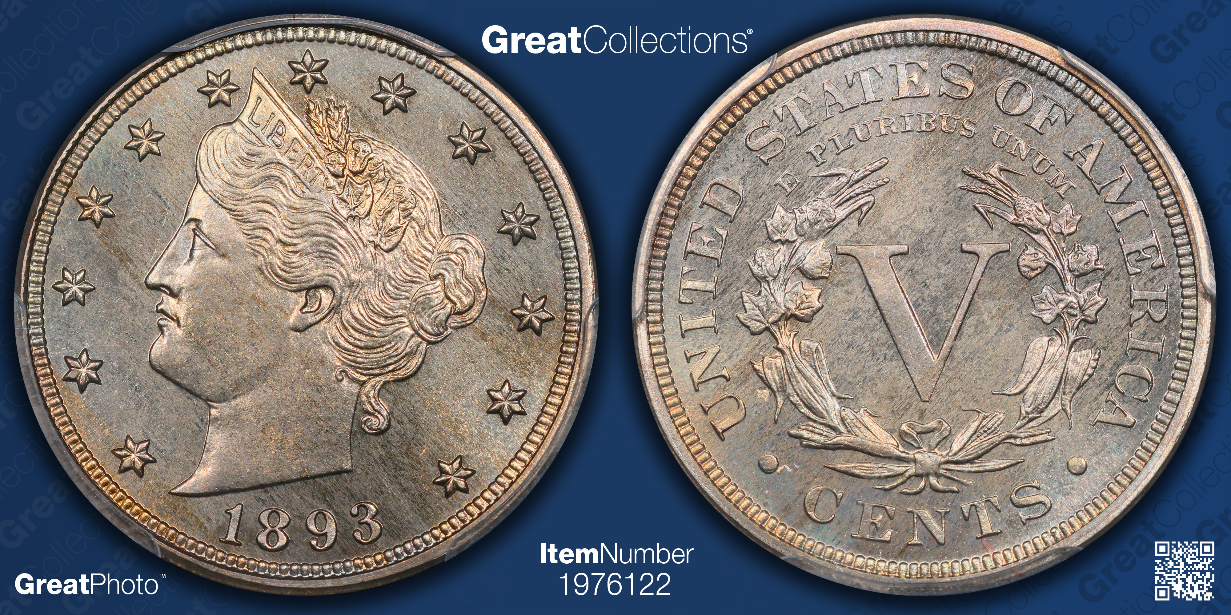 1893 Liberty Nickel PCGS Proof-66+ (CAC Green) (Item 1976122 ...