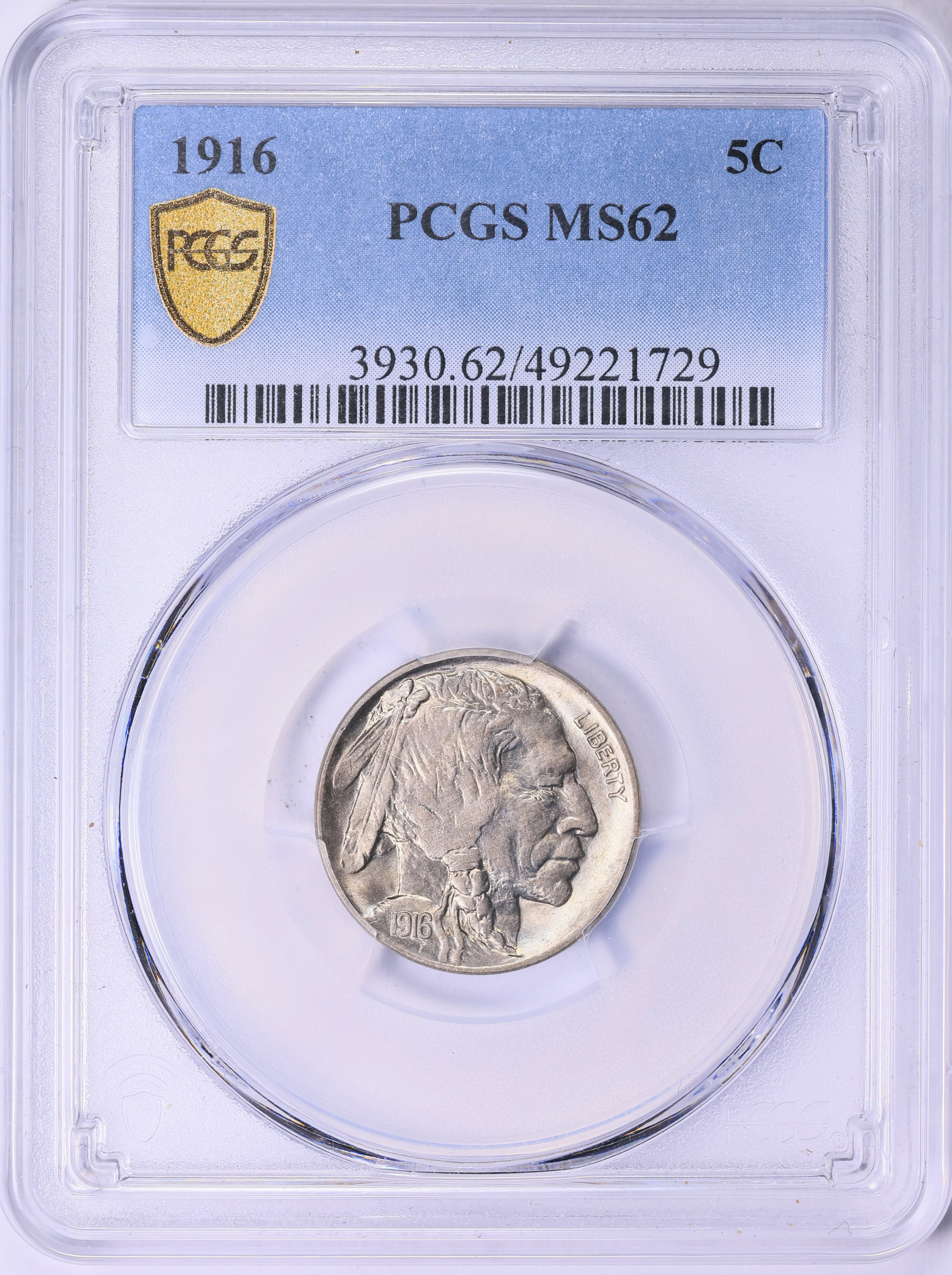 1916 Buffalo Nickel PCGS MS-62 (Item 1976150) | GreatCollections Coin ...