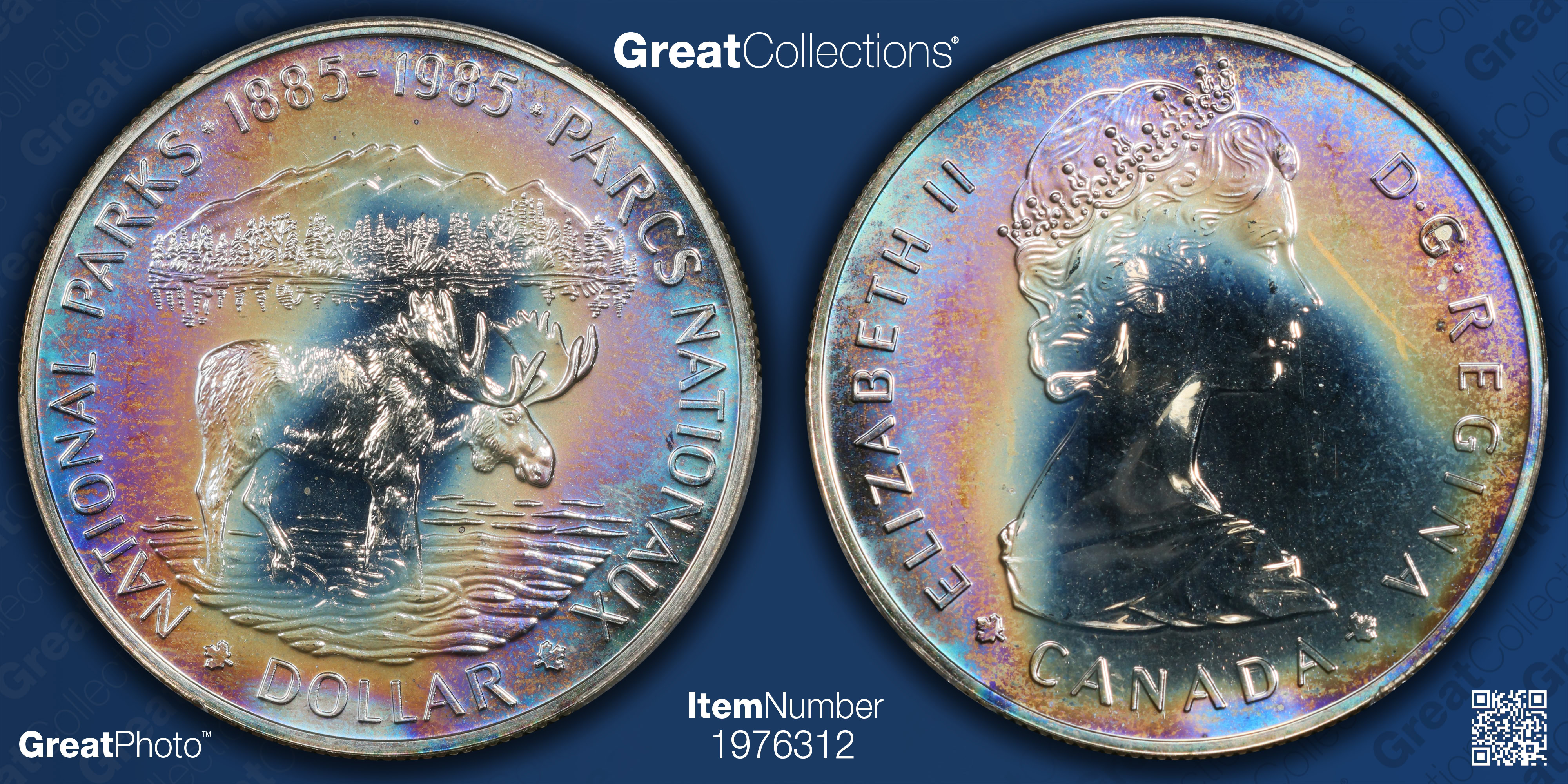 Canada 1985 Silver Dollar National Parks Centennial KM-143 PCGS SP-67 ...