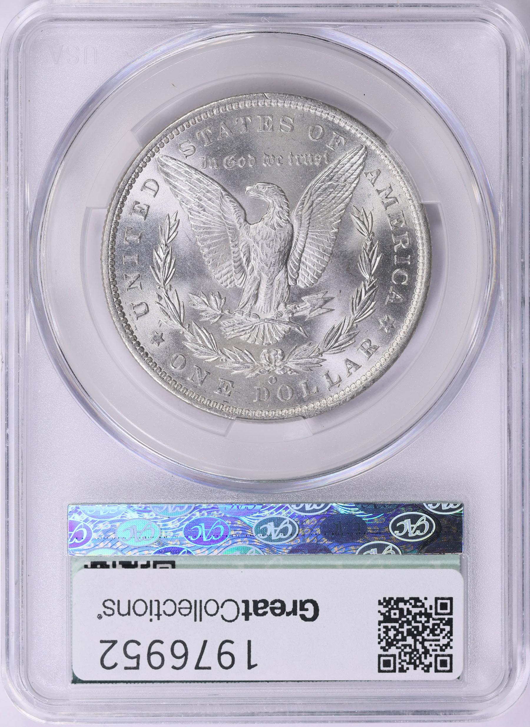 1885-O Morgan Silver Dollar CACG MS-62 (Item 1976952) | GreatCollections Coin Auctions
