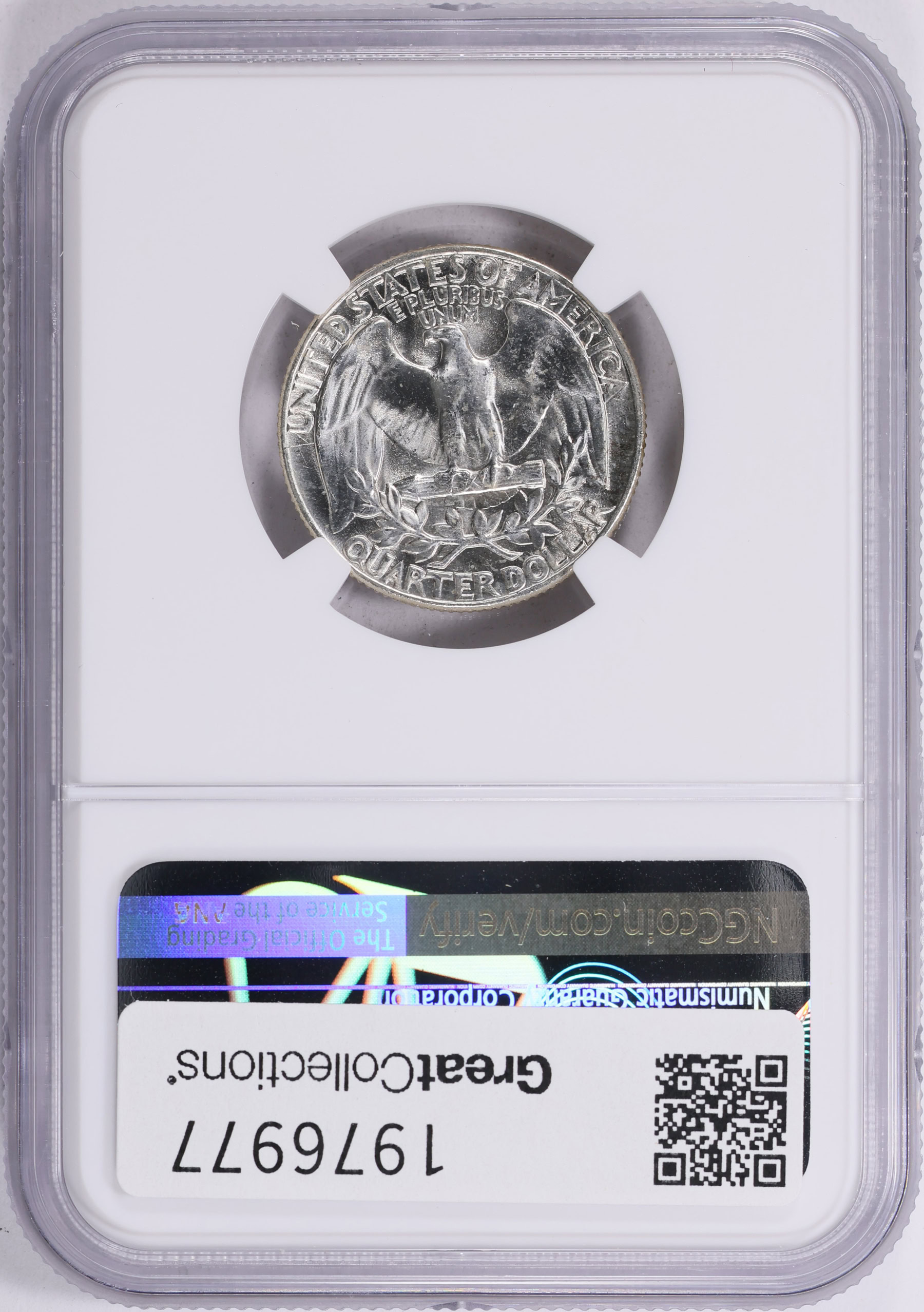 1959 Washington Quarter Type B Reverse FS-901 NGC MS-65 (Item 1976977) | GreatCollections Coin ...
