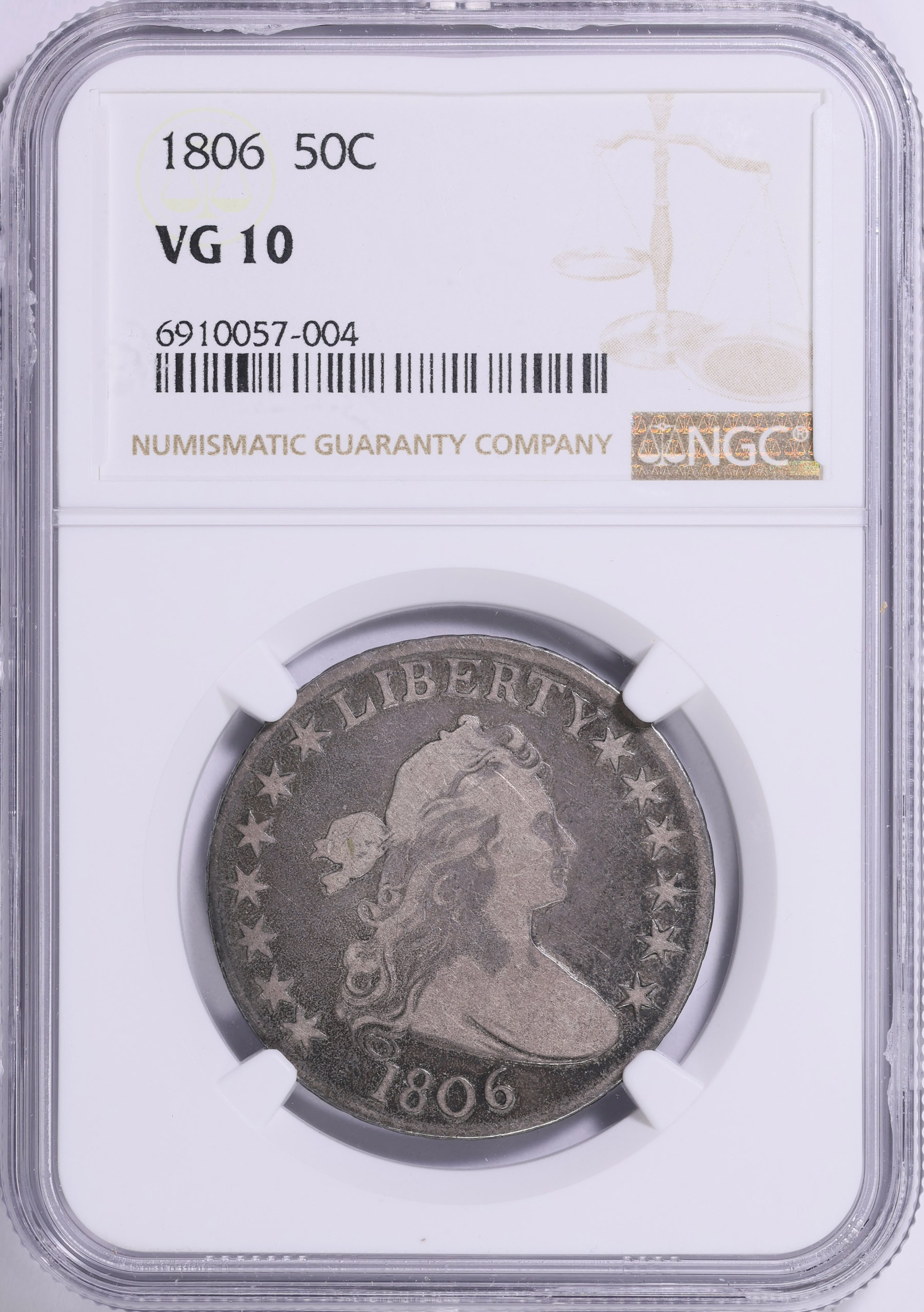 1806 Draped Bust Half Dollar NGC VG-10 (Item 1977159 ...