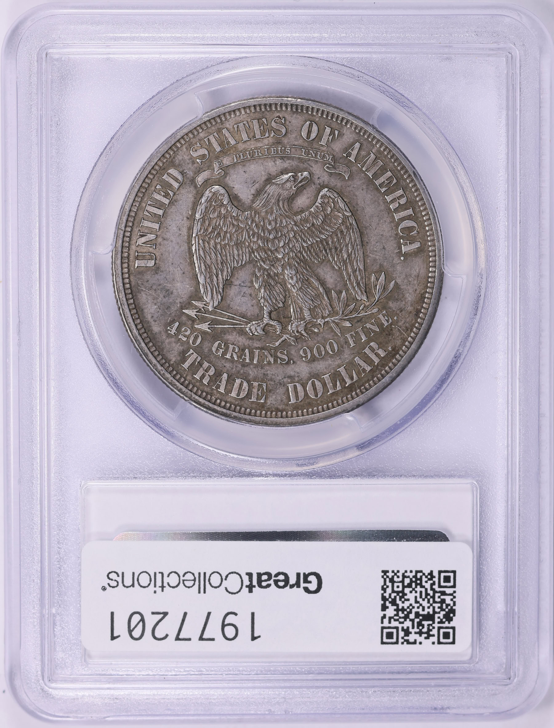1873 Trade Silver Dollar PCGS AU-53 (Item 1977201) | GreatCollections ...