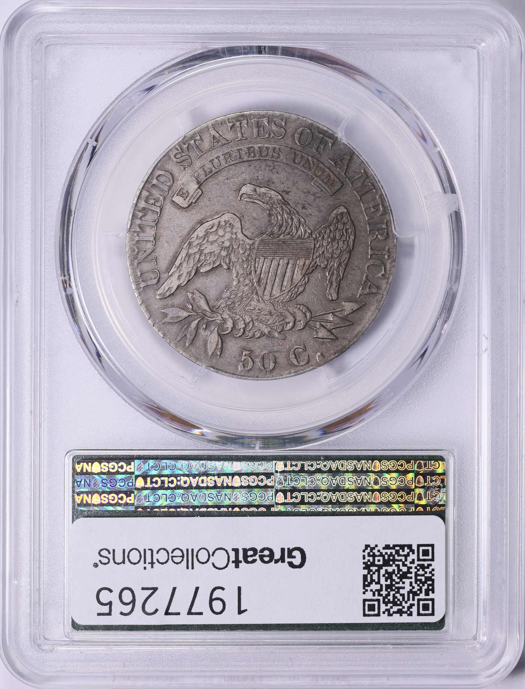 1827 Capped Bust Half Dollar Square Base 2 Overton 123 PCGS XF-45 (OGH ...