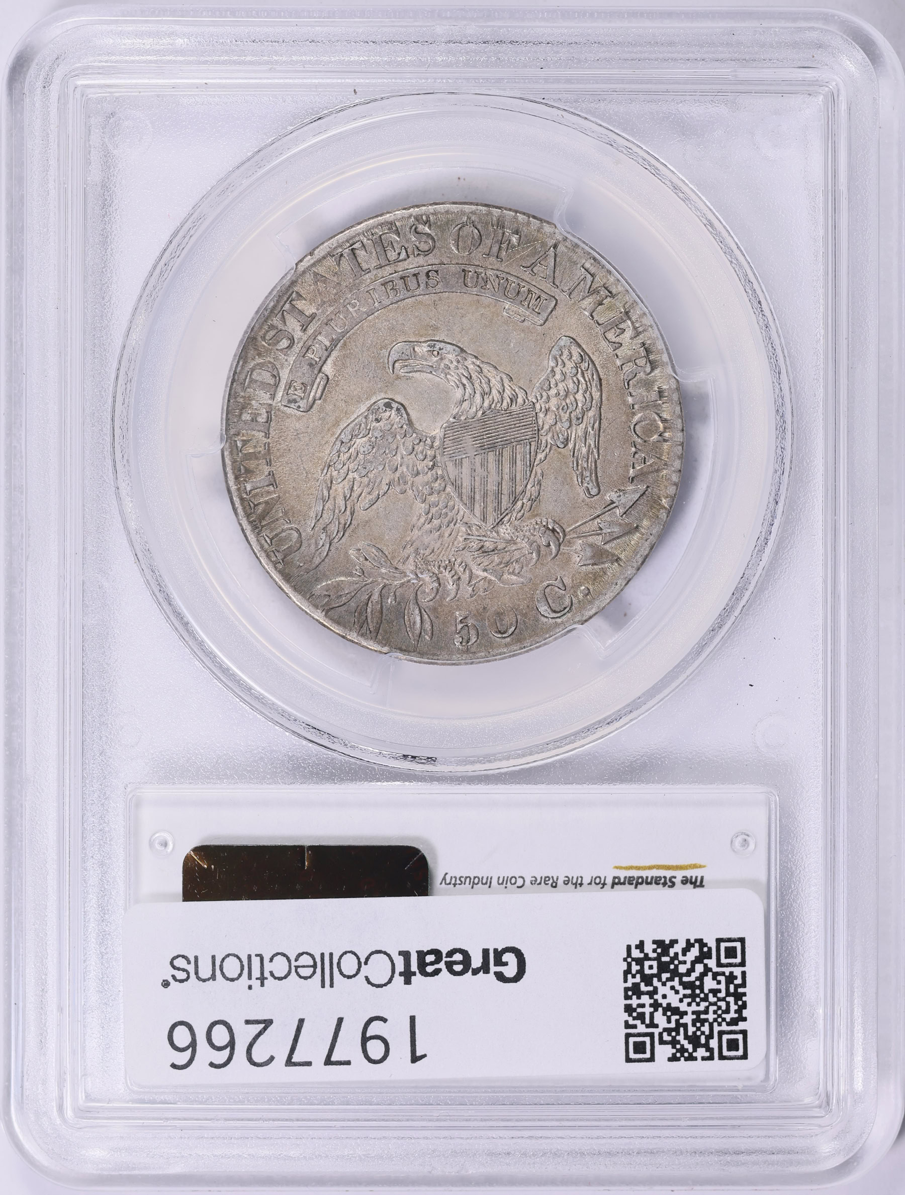 1827 Capped Bust Half Dollar Square Base 2 Overton 125 PCGS AU-50 ...
