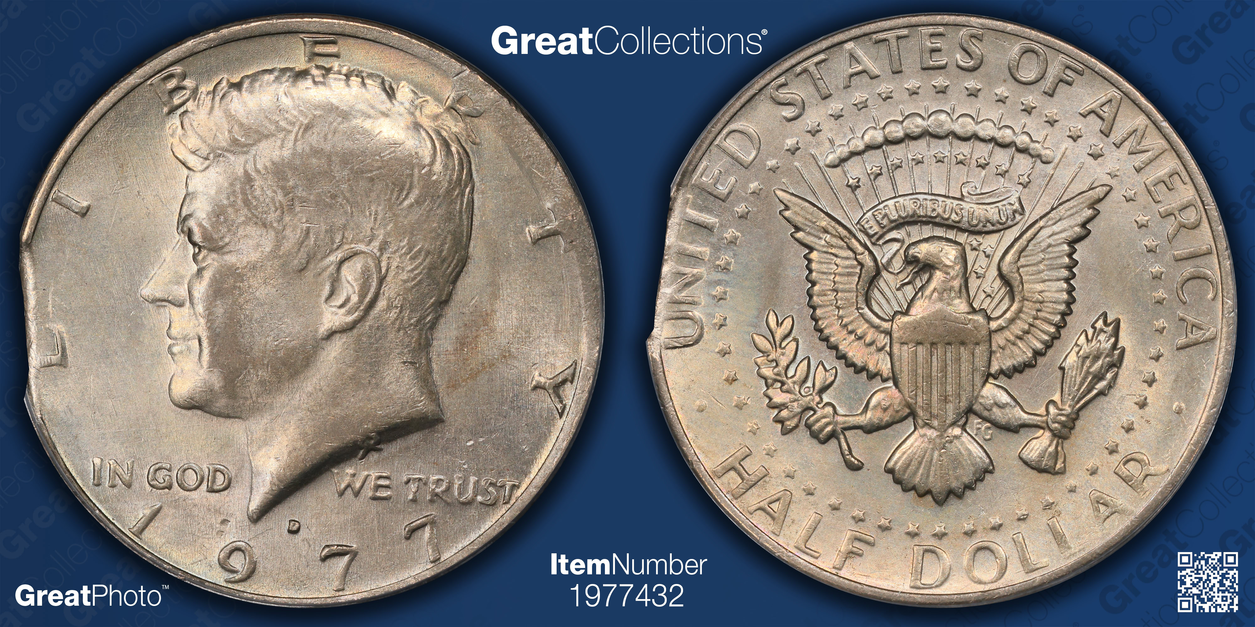 Mint Error 1977 D Kennedy Half Dollar Curved Clip Weight 10 94 Grams