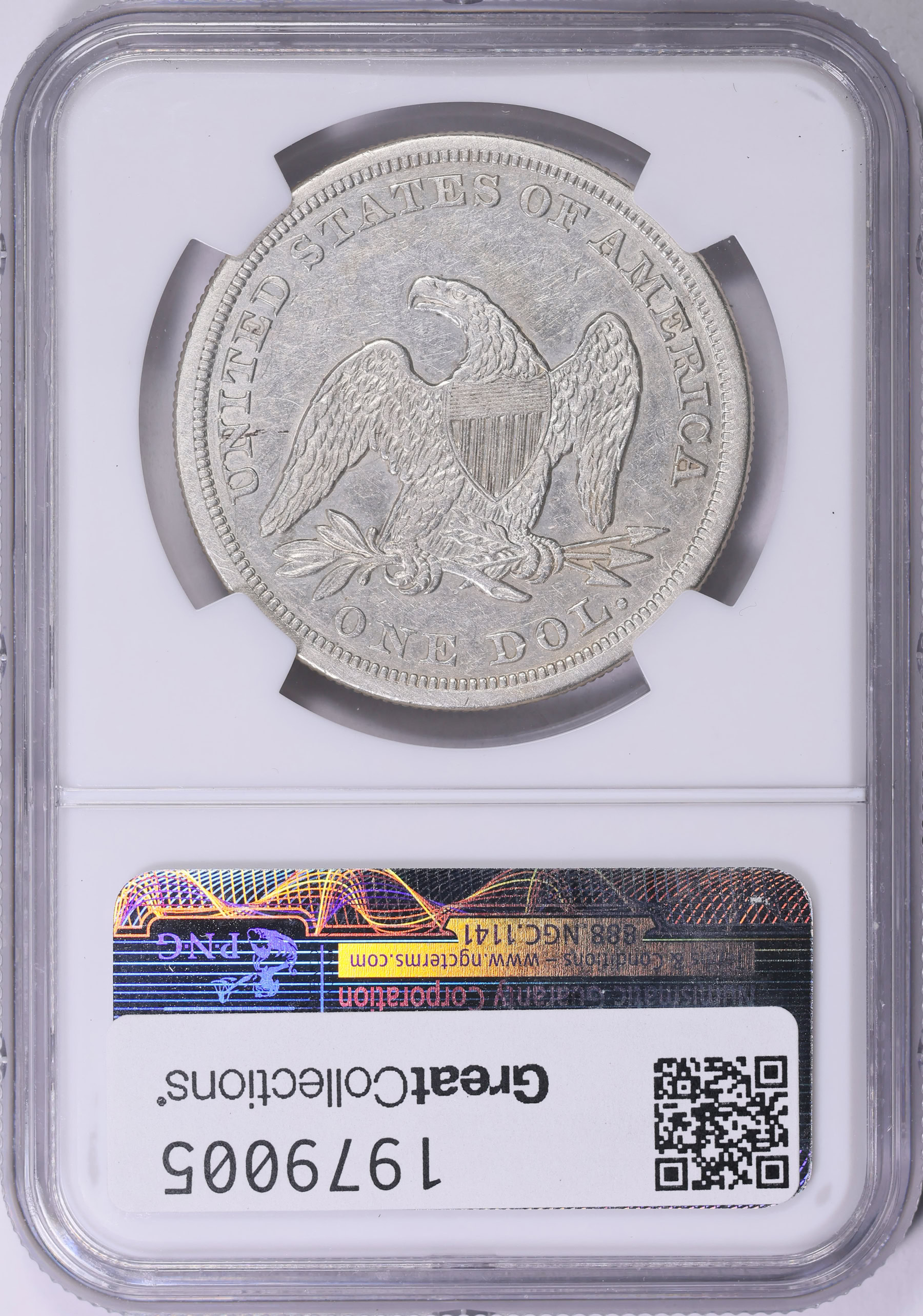1856 Seated Liberty Silver Dollar NGC AU-50 (Item 1979005 ...
