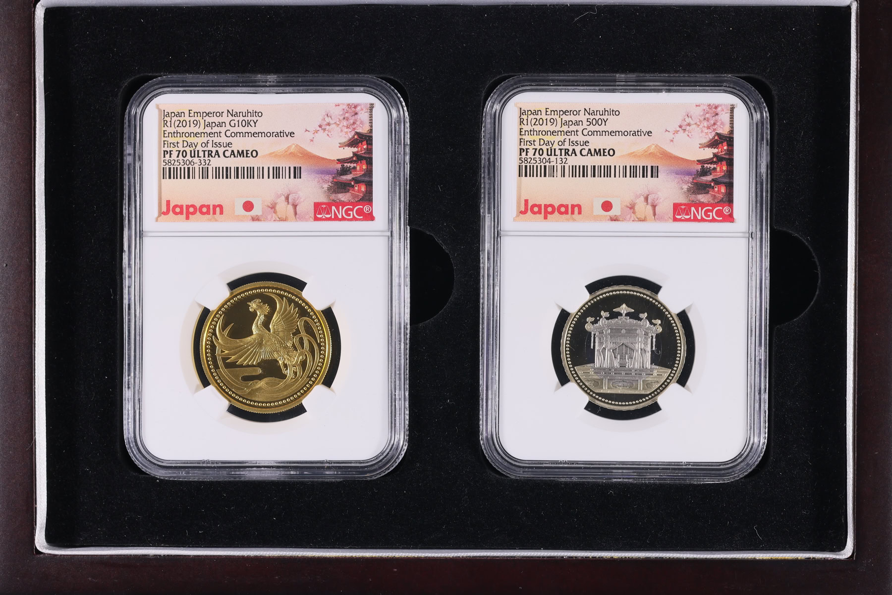 Japan Year 1 (2019) Gold 10,000 Yen & Bimetallic 500 Yen Enthronement ...