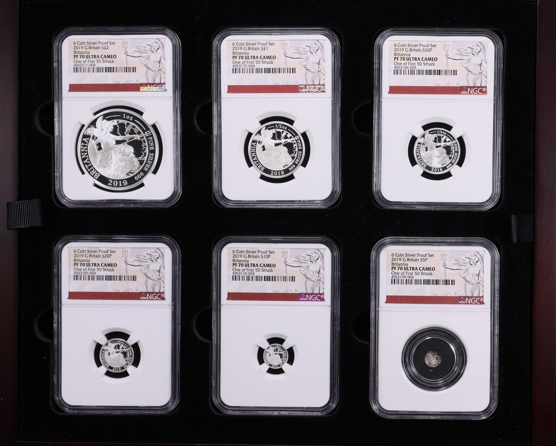 Great Britain 2019 Silver 5 Pence, 10 Pence, 20 Pence, 50 Pence, £1 and ...