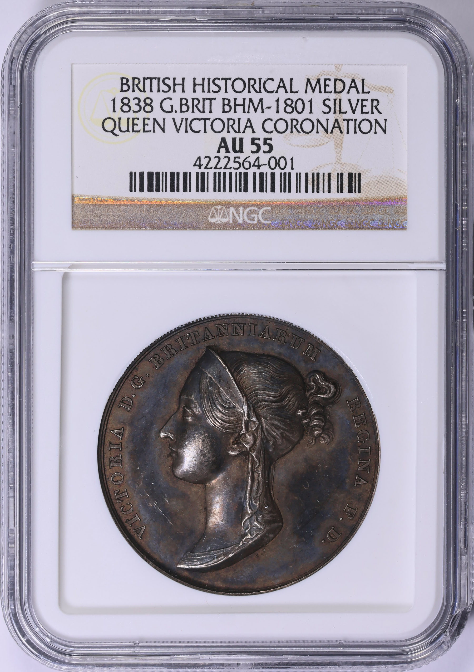 Great Britain 1838 Silver 36mm Queen Victoria Coronation Medal NGC AU ...