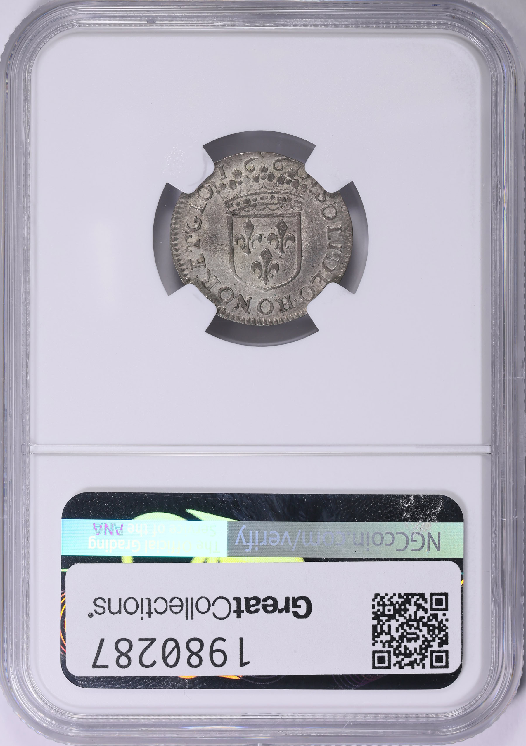 France - Orange 1660 Silver 1/12 Ecu (5 Sols) KM-115 NGC AU-58 (Item ...