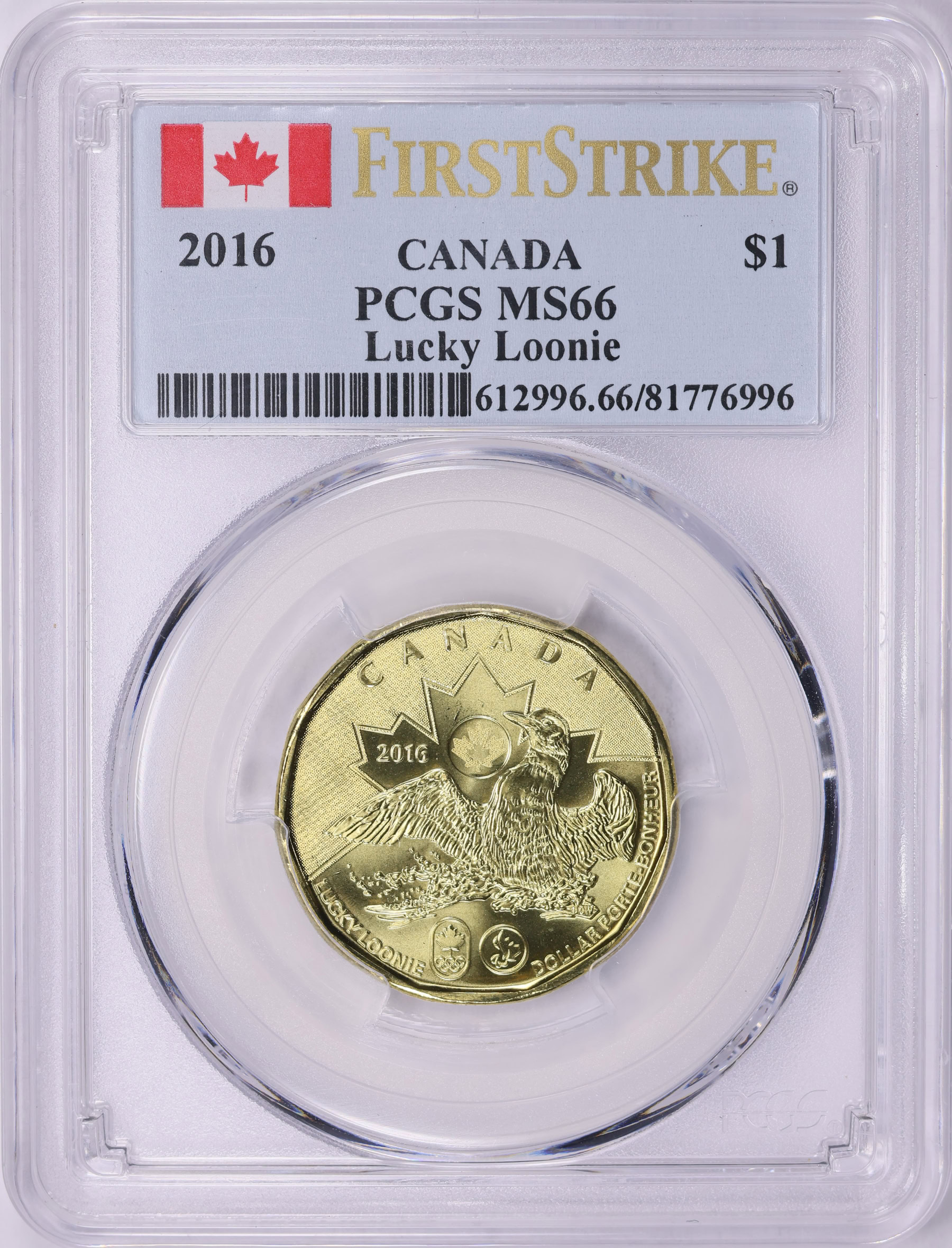 Canada 2016 Dollar Lucky Loonie KM-2089 First Strike PCGS MS-66 (Item ...