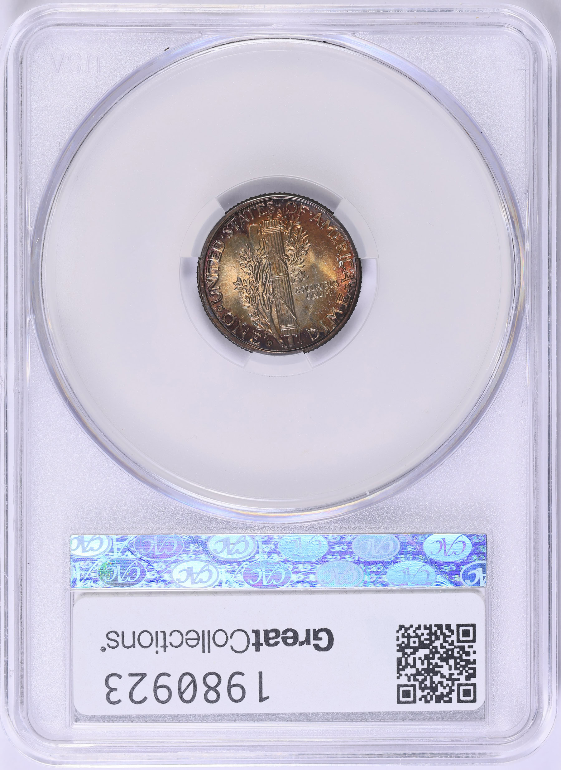 1943-D Mercury Dime CACG MS-67 FB (Toned) (Item 1980923 ...