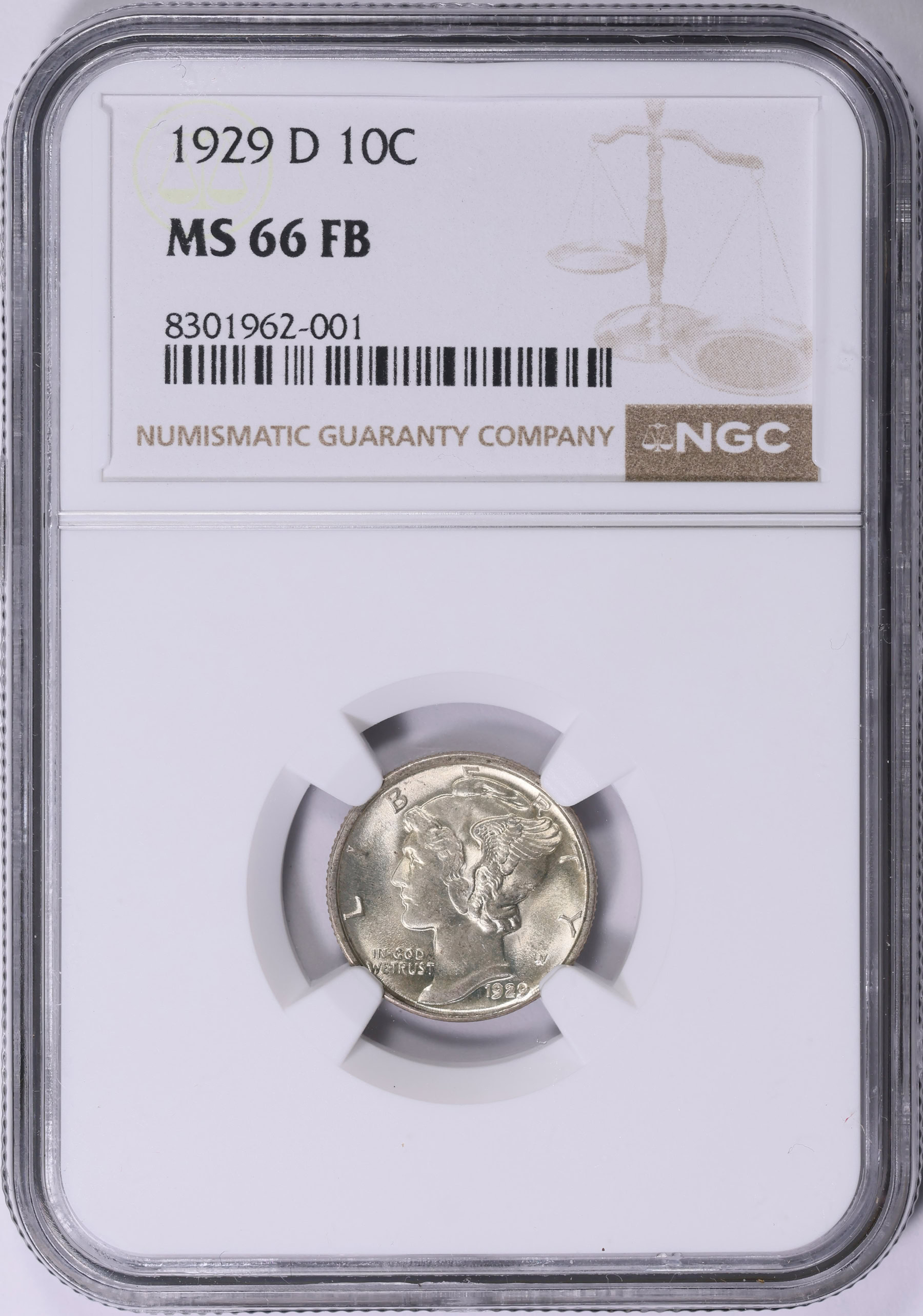 1929-D Mercury Dime NGC MS-66 FB (Item 1980935) | GreatCollections Coin ...