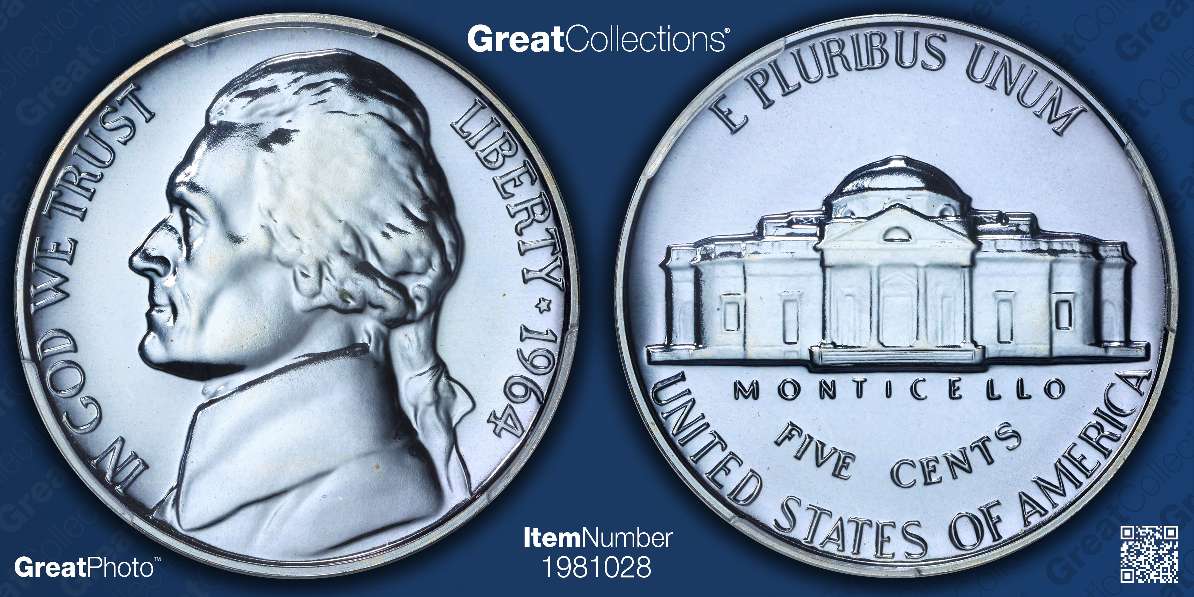 1964 Jefferson Nickel PCGS Proof-67 (Toned) (Item 1981028 ...