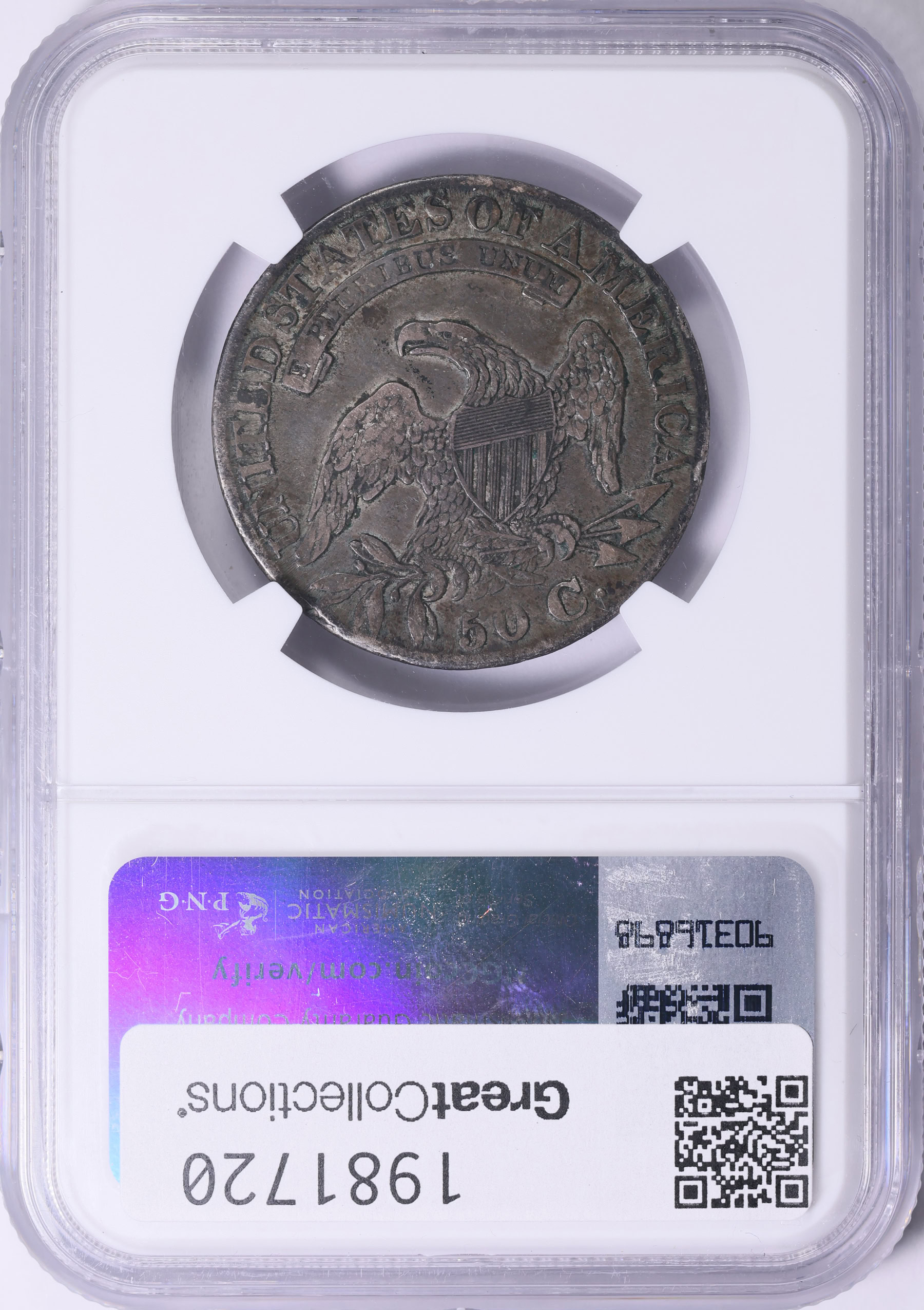 1827 Capped Bust Half Dollar Square Base 2 Overton 125 NGC VF-30 (Item ...