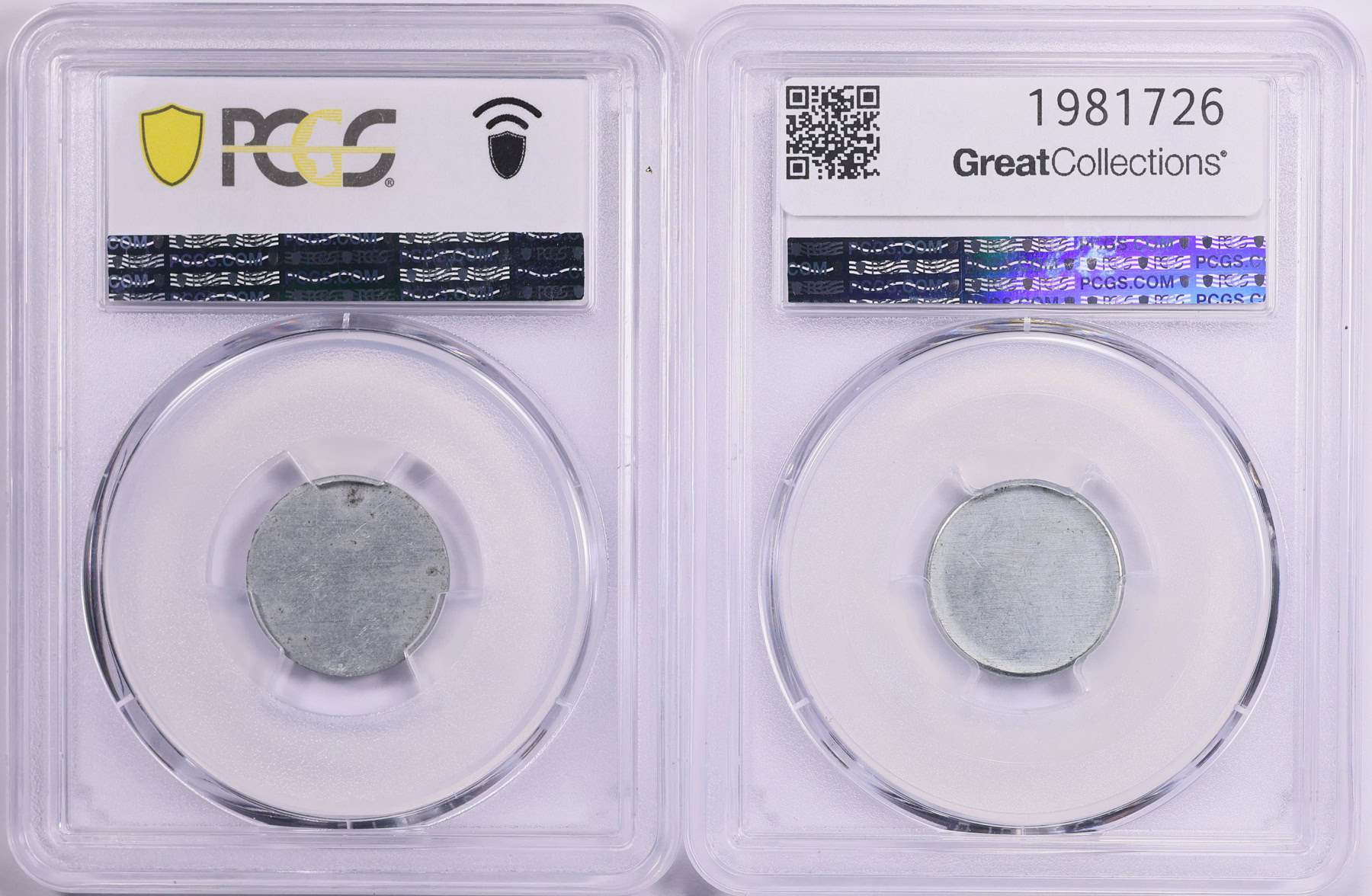 Mint Error (1982-2024) One Cent Zinc Type 1 Blank and Zinc Type II ...