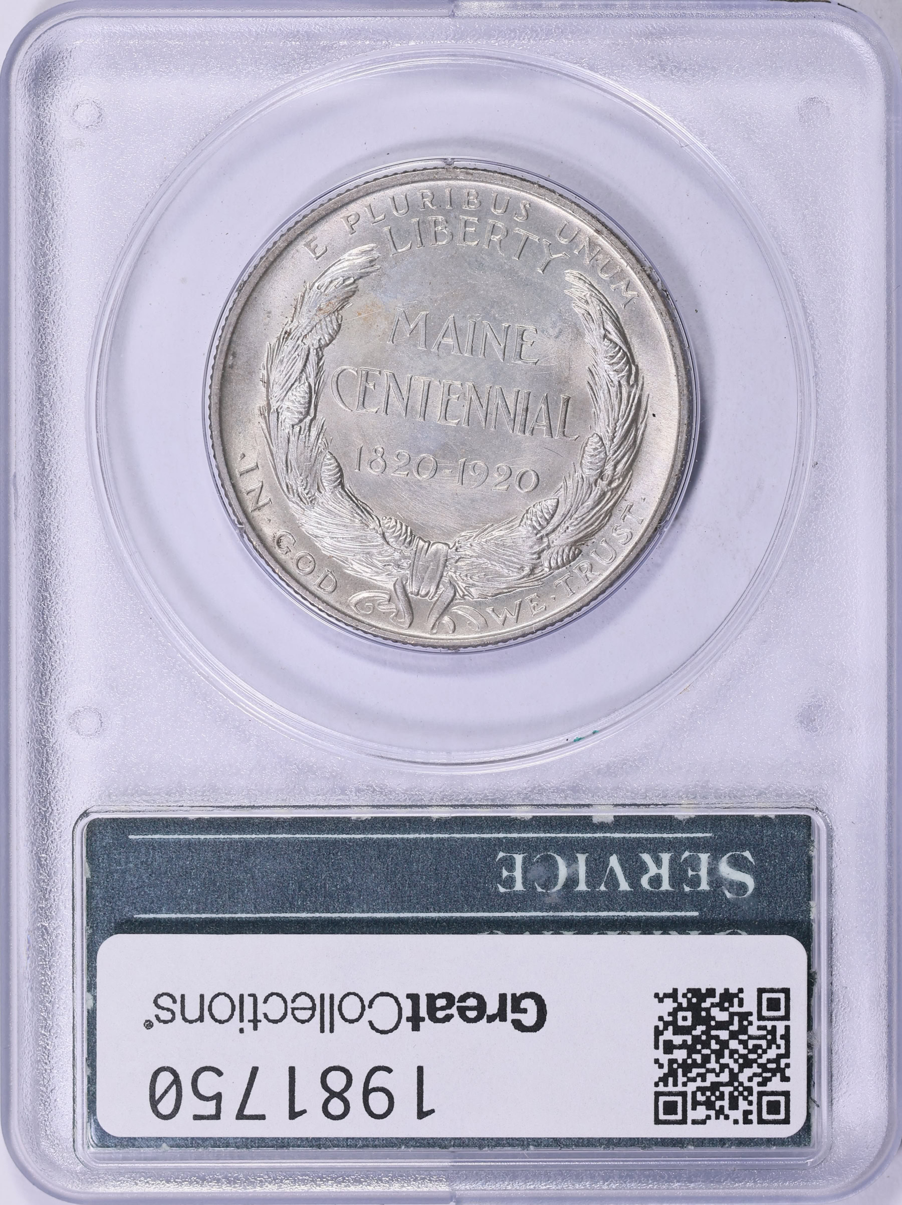 1920 Maine Centennial Half Dollar PCGS MS-65 (CAC Gold) OGH (1st Gen ...