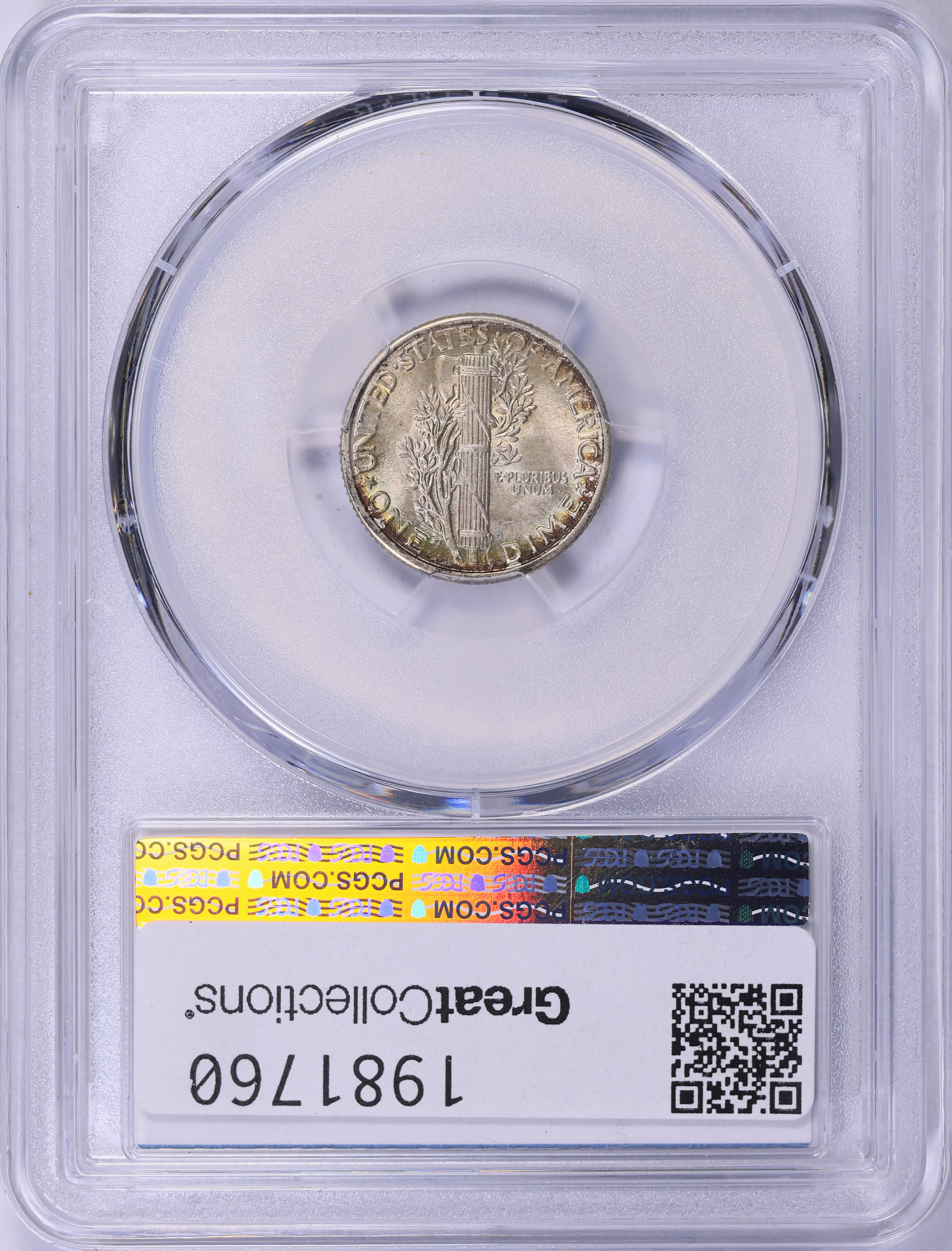 1936 Mercury Dime PCGS MS-63 (Toned) (Item 1981760) | GreatCollections ...