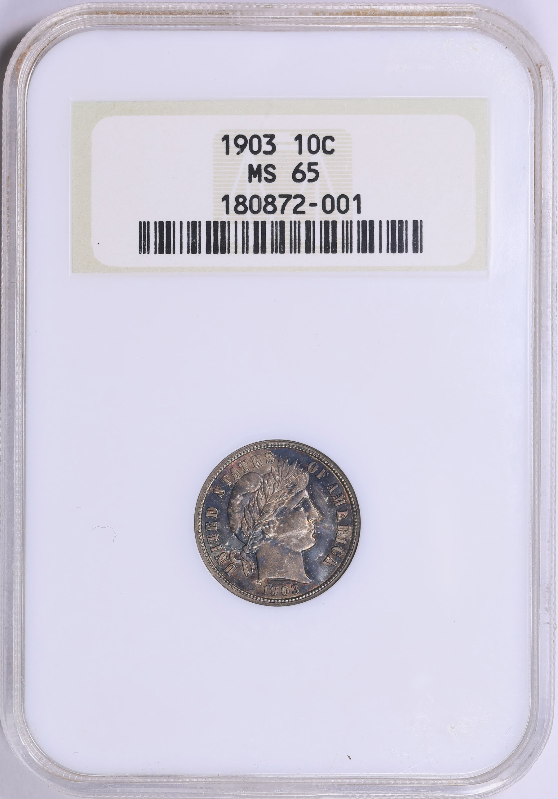 1903 Barber Dime NGC MS-65 OH (Toned) (Item 1981770) | GreatCollections ...