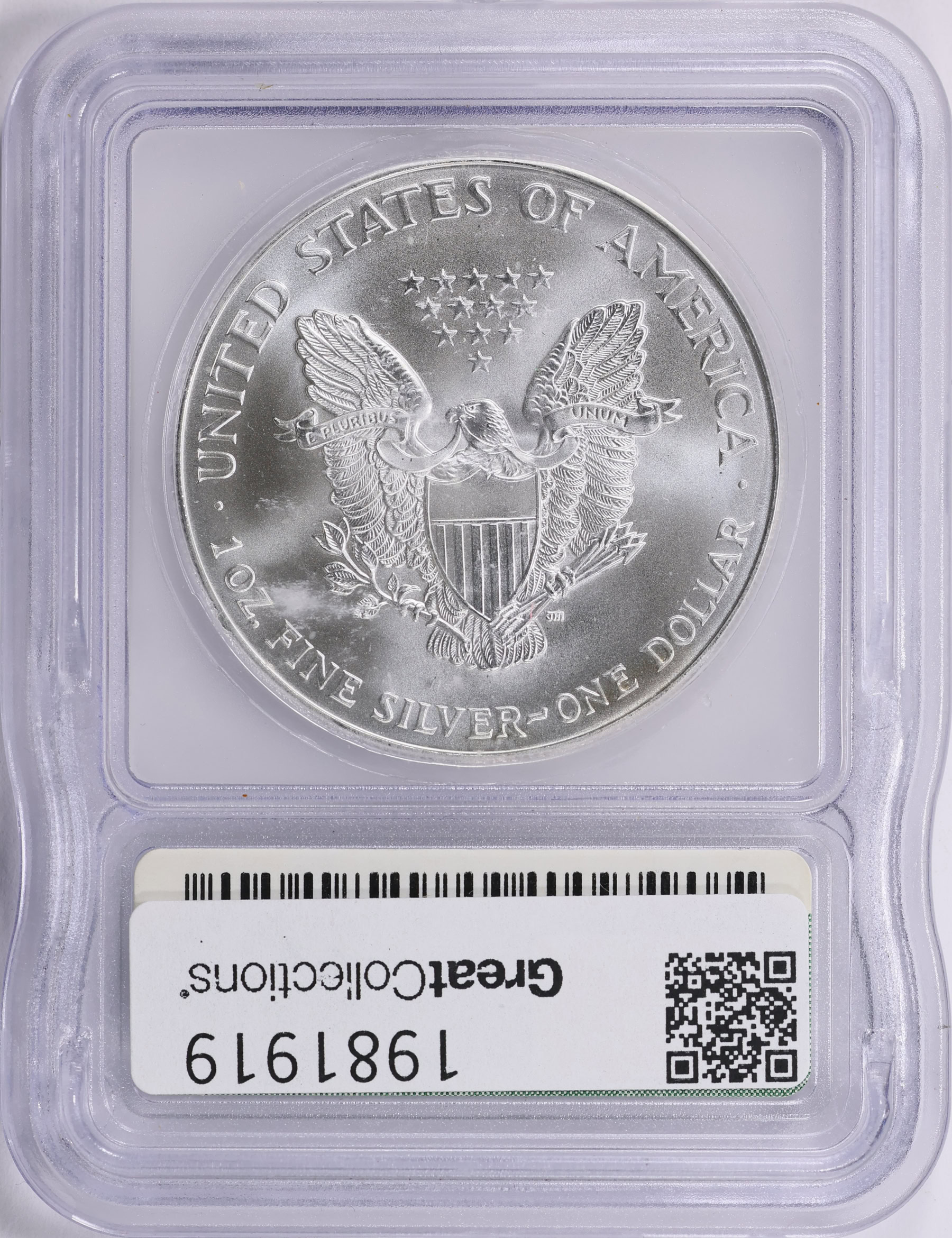 1995 $1 Silver Eagle ICG MS-69 (Item 1981919) | GreatCollections Coin ...