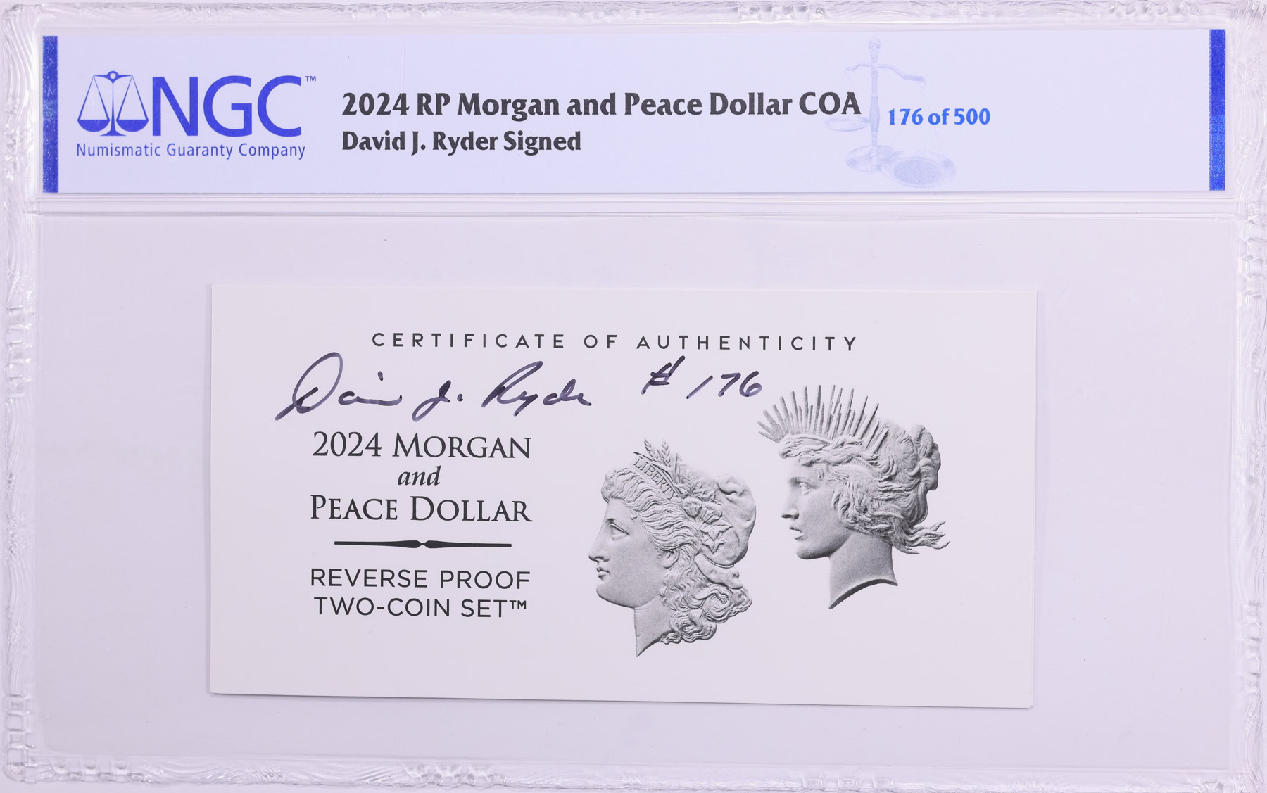 2024-S Morgan and Peace Silver Dollar First Day of Issue NGC Proof-70 ...