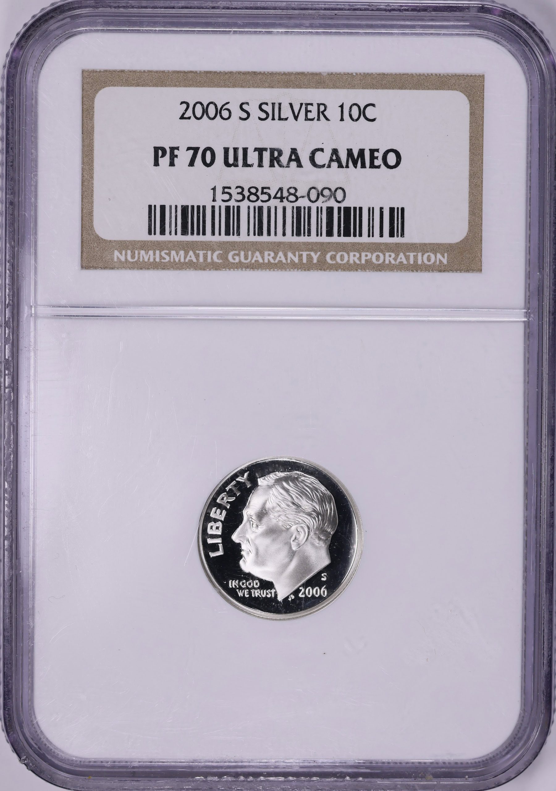 2006-S Roosevelt Dime Silver NGC Proof-70 UC (Item 1982146 ...