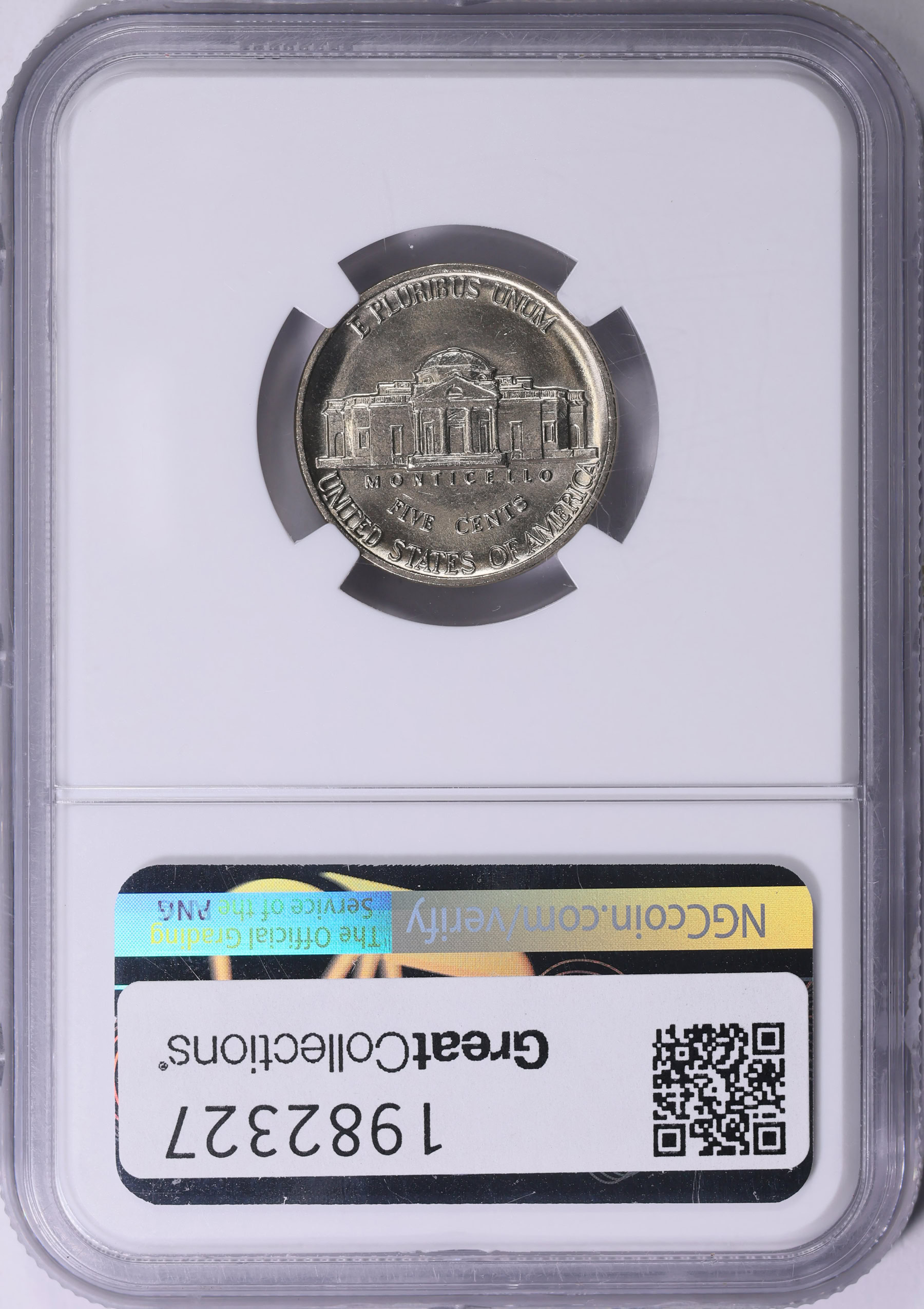 1985-D Jefferson Nickel NGC MS-67 5FS (Item 1982327) | GreatCollections ...