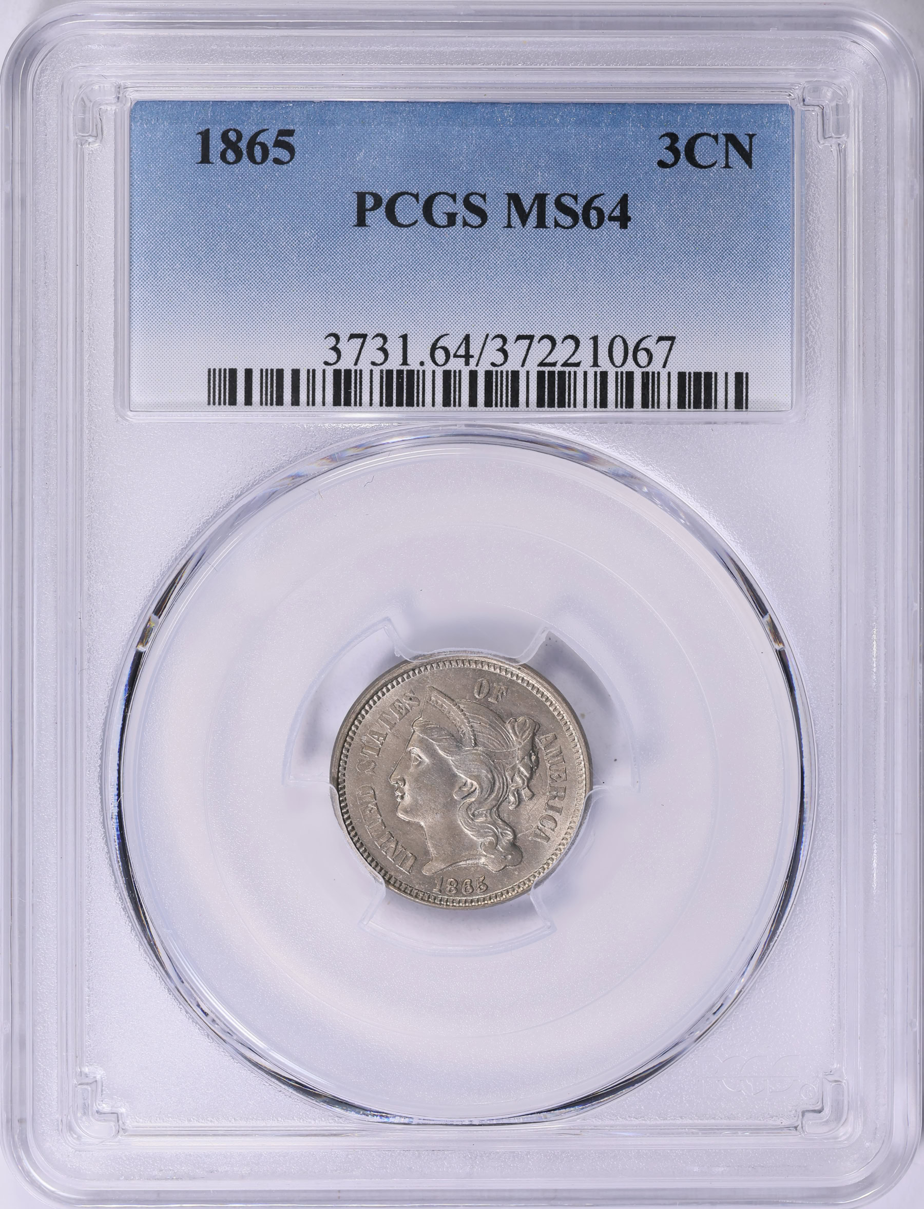 1865 Nickel Three-Cent Piece PCGS MS-64 (Item 1982338 ...