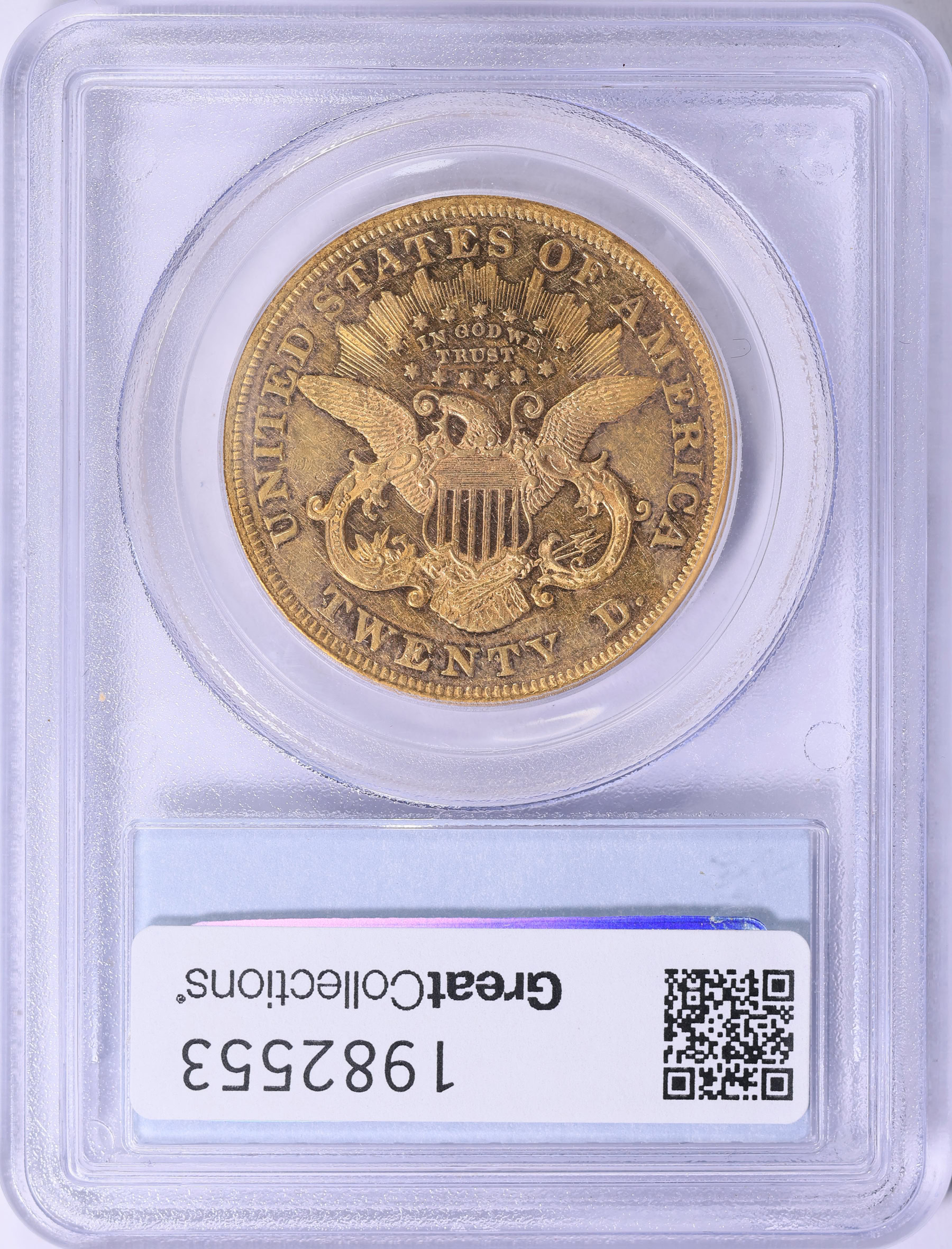1867 Liberty Gold Double Eagle PCGS AU-50 (Item 1982553 ...