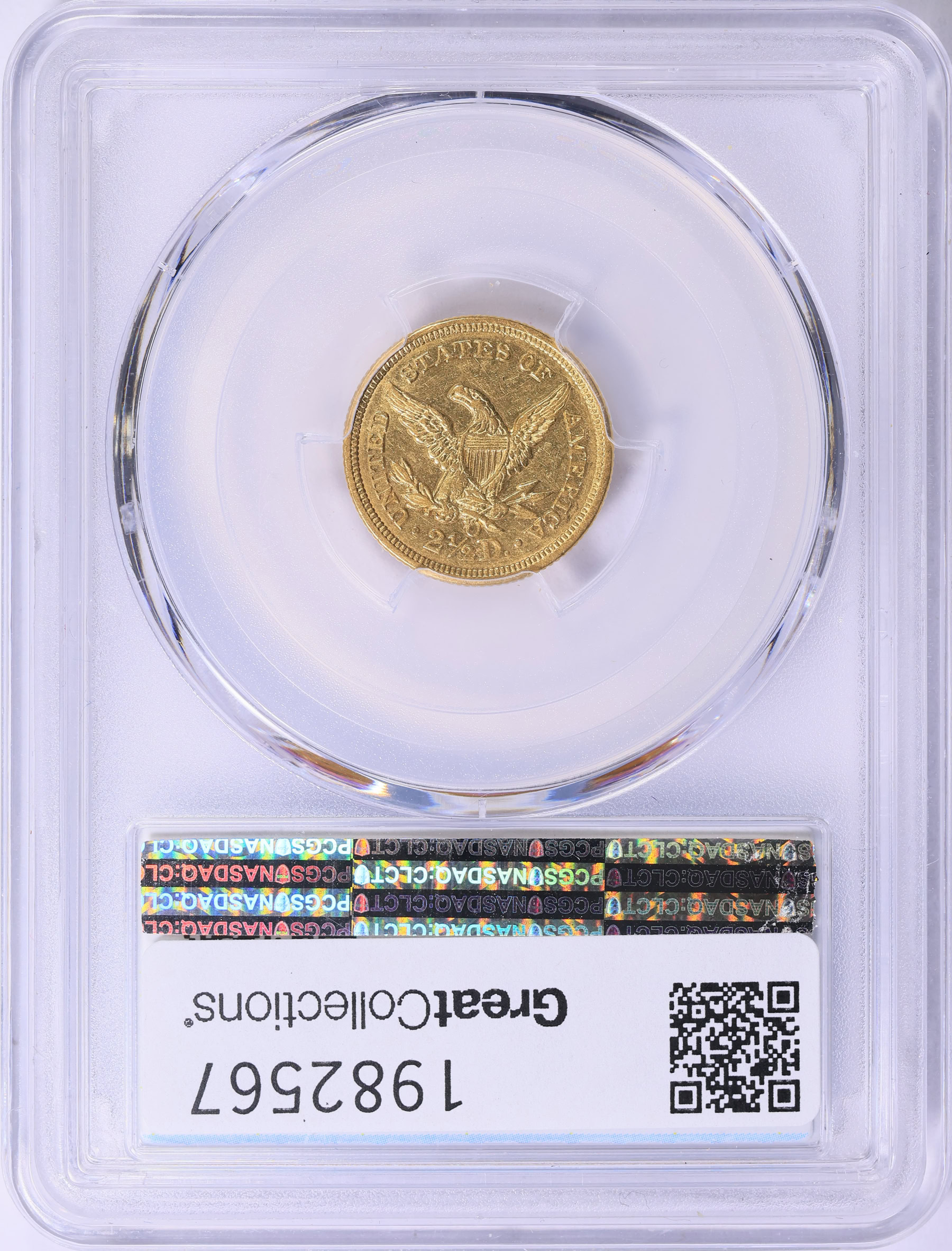1857-O Liberty Gold Quarter Eagle PCGS AU-53 (D.L. Hansen Collection ...