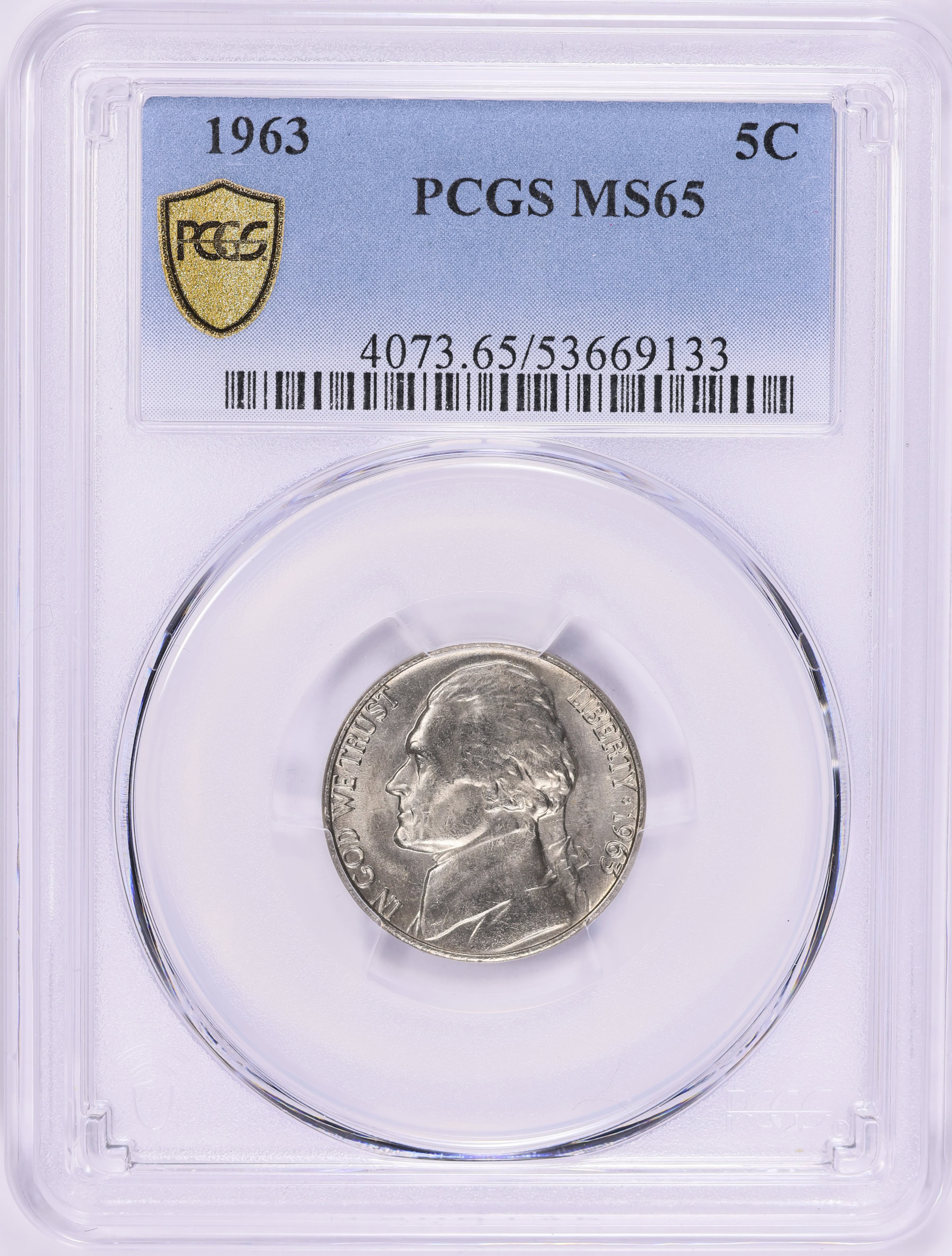 1963 Jefferson Nickel PCGS MS-65 (Item 1982622) | GreatCollections Coin ...