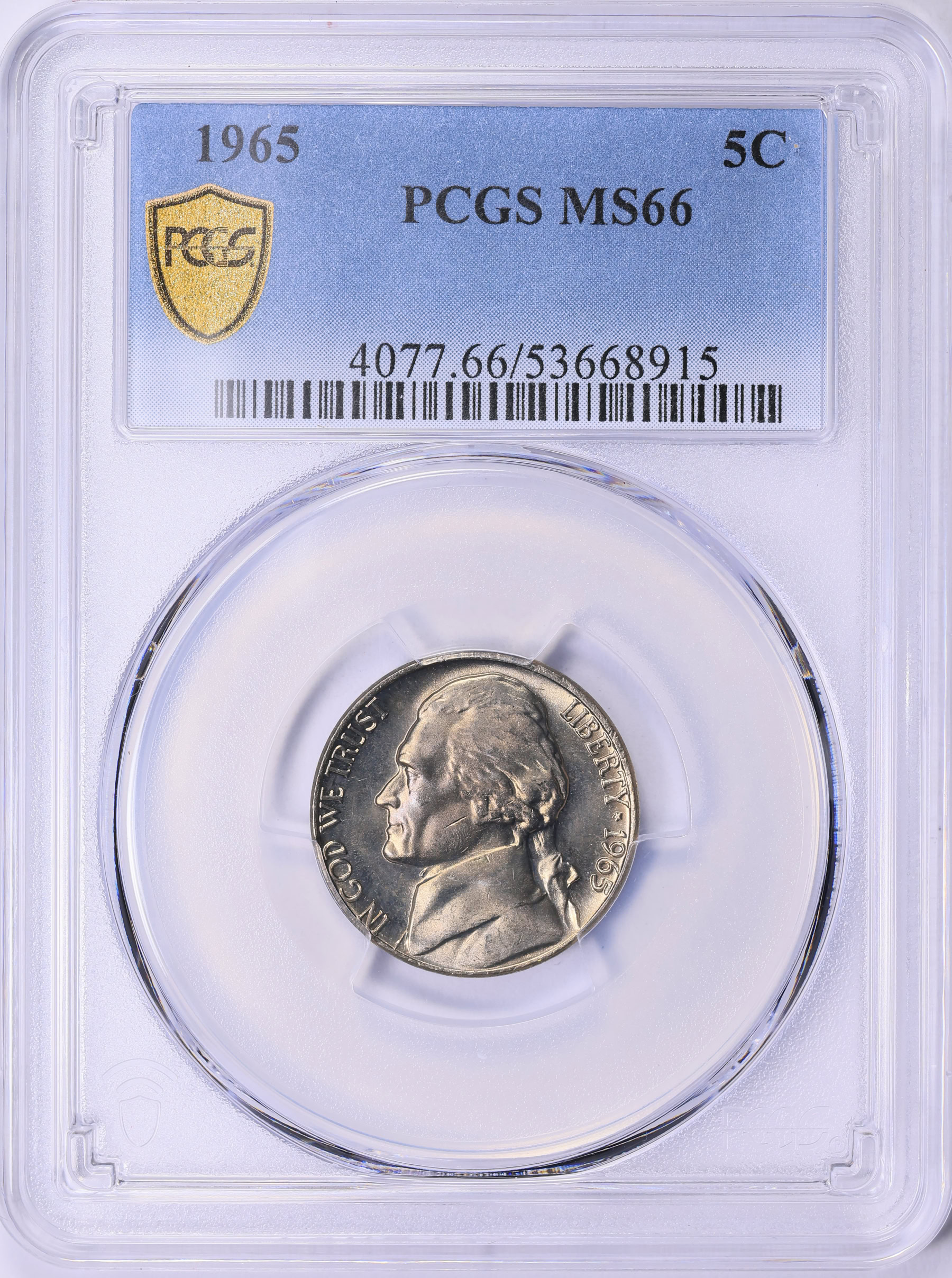 1965 Jefferson Nickel PCGS MS-66 (Item 1982638) | GreatCollections Coin ...