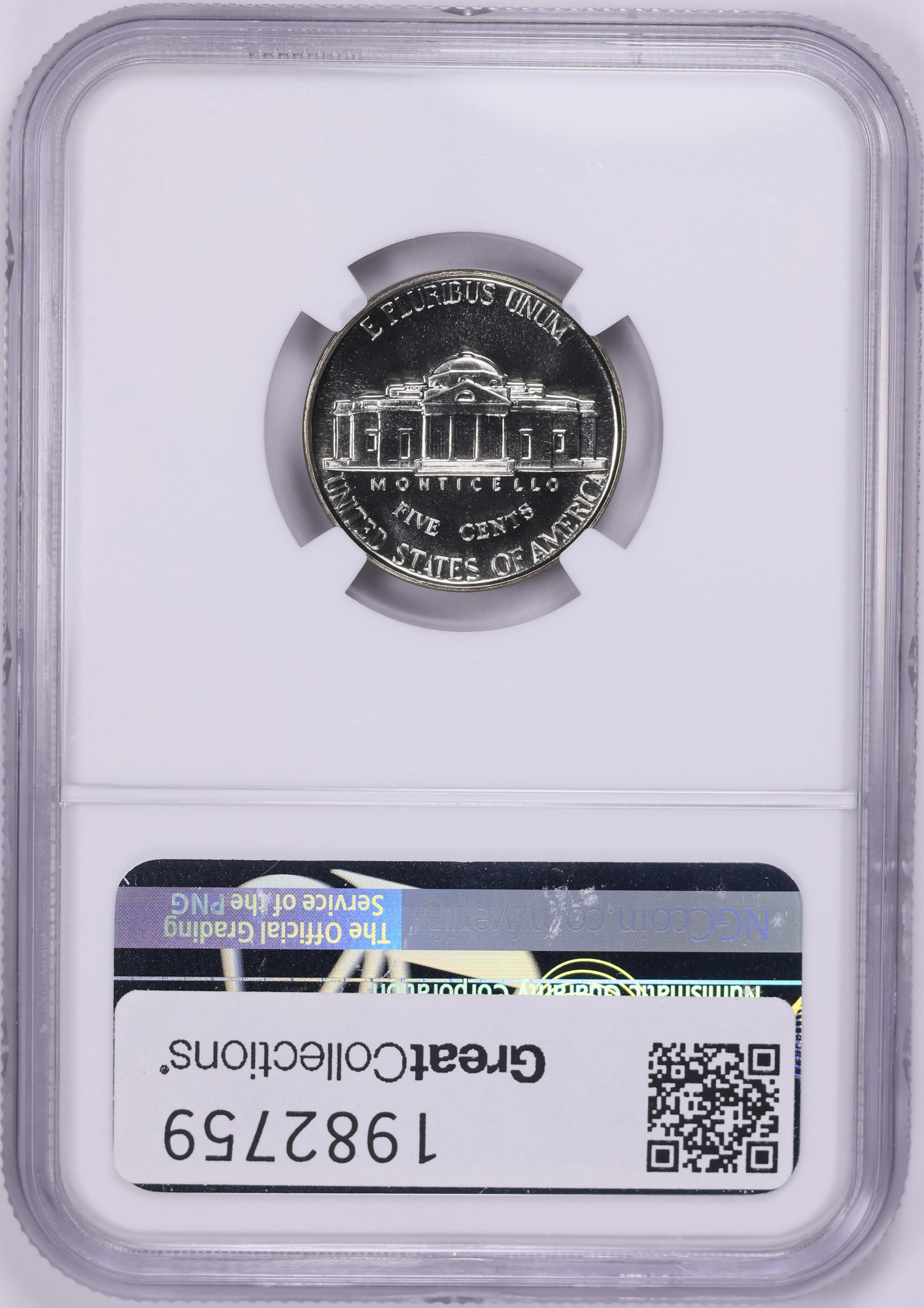 1952 Jefferson Nickel NGC Proof-69 (Item 1982759) | GreatCollections ...