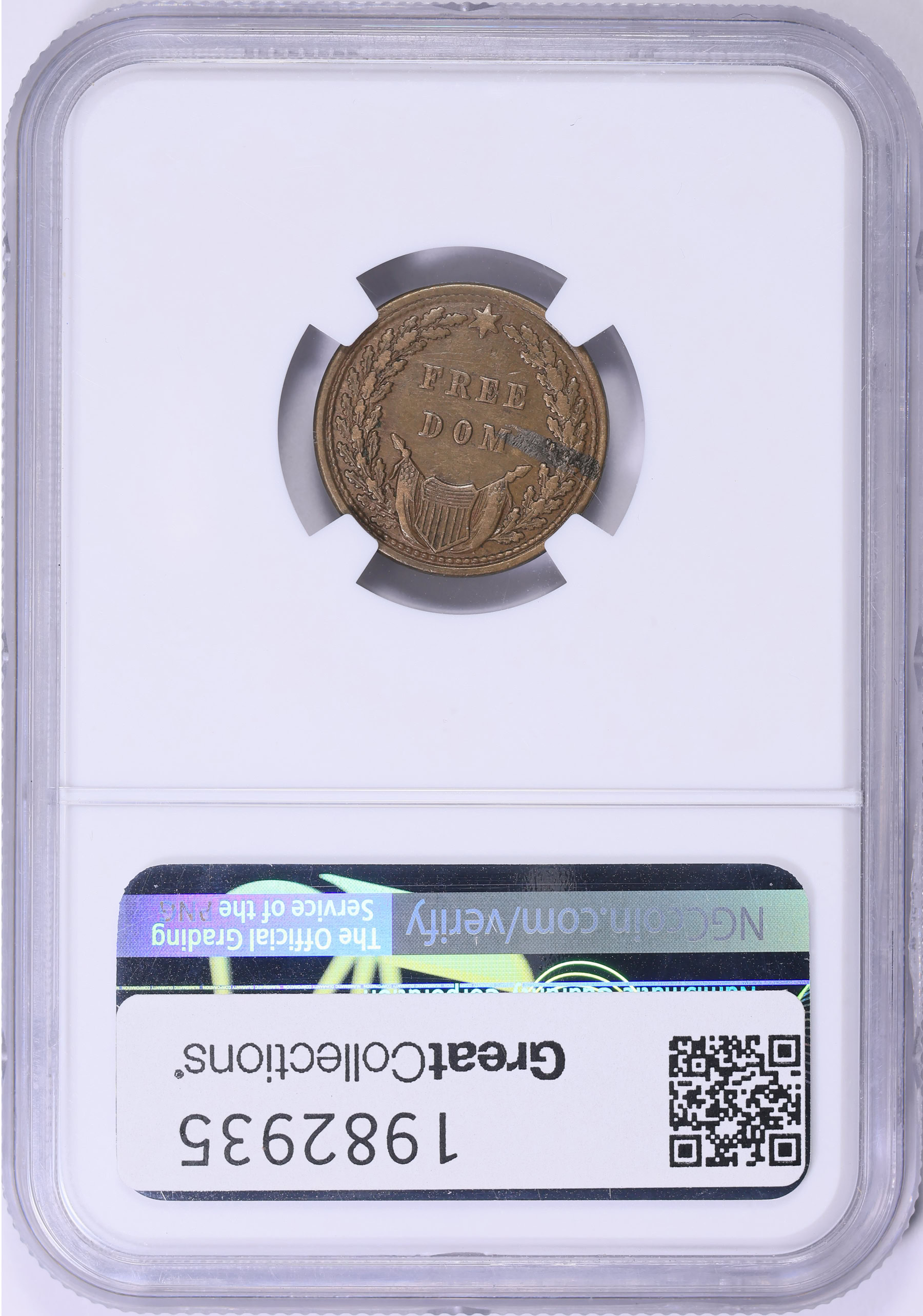 1864 Lincoln - Freedom Civil War Token F-127/295d NGC AU-58 (Item ...