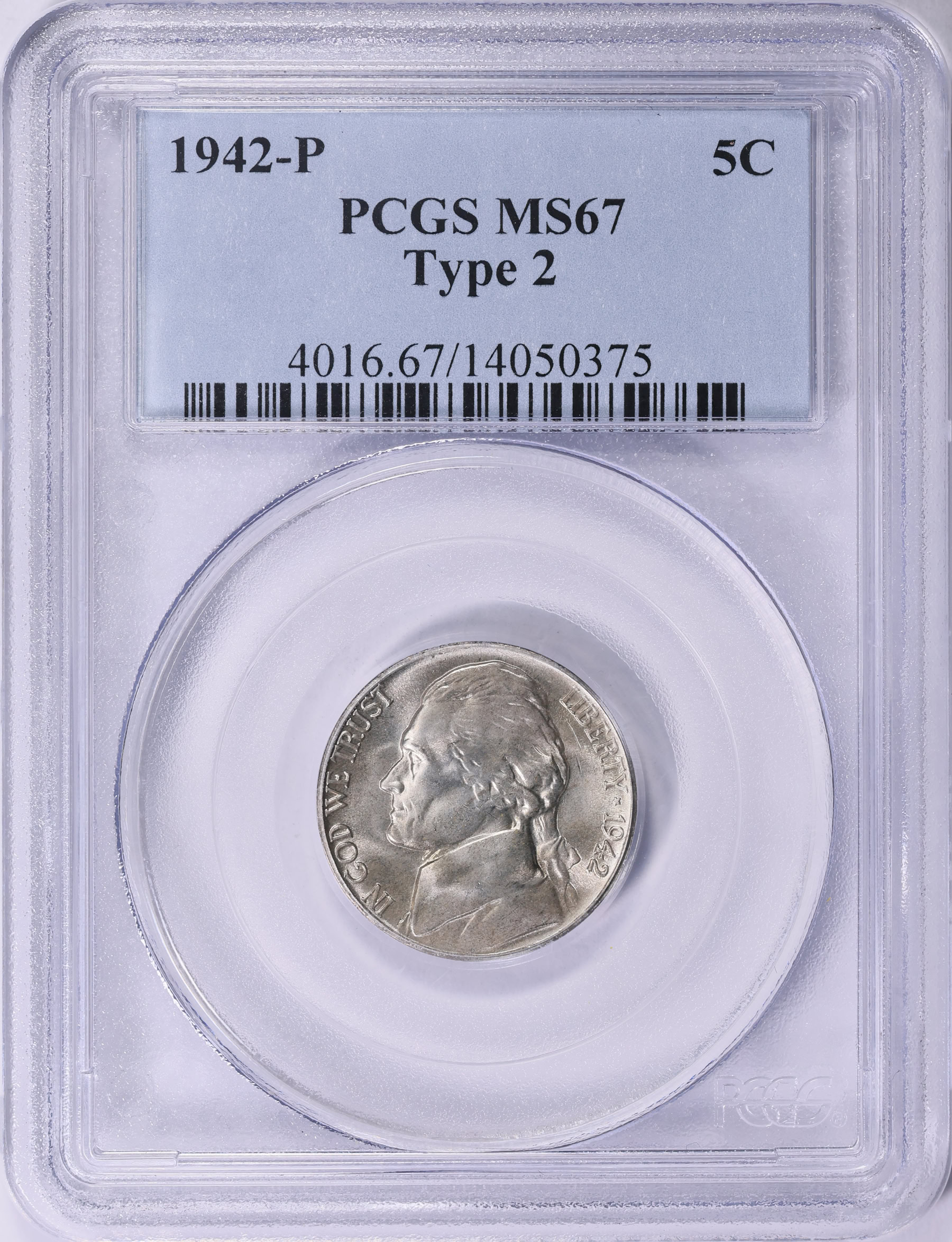 1942-P Jefferson Nickel Type 2 PCGS MS-67 (Item 1982986 ...