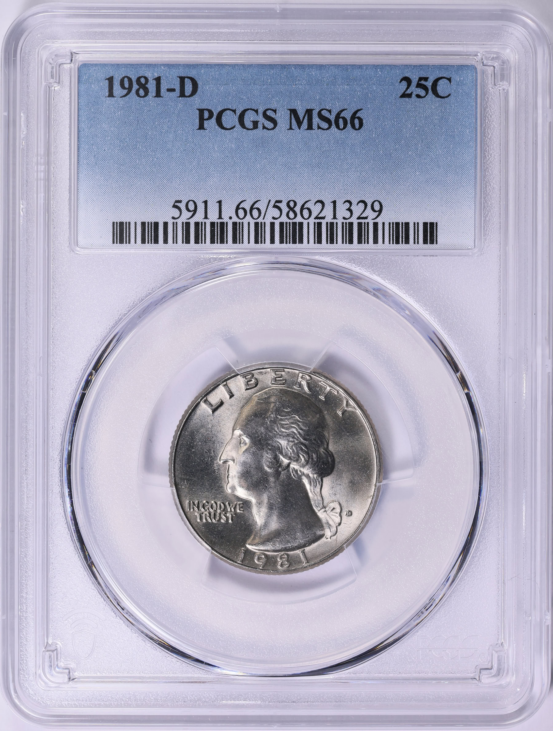1981-D Washington Quarter PCGS MS-66 (Item 1983249) | GreatCollections ...
