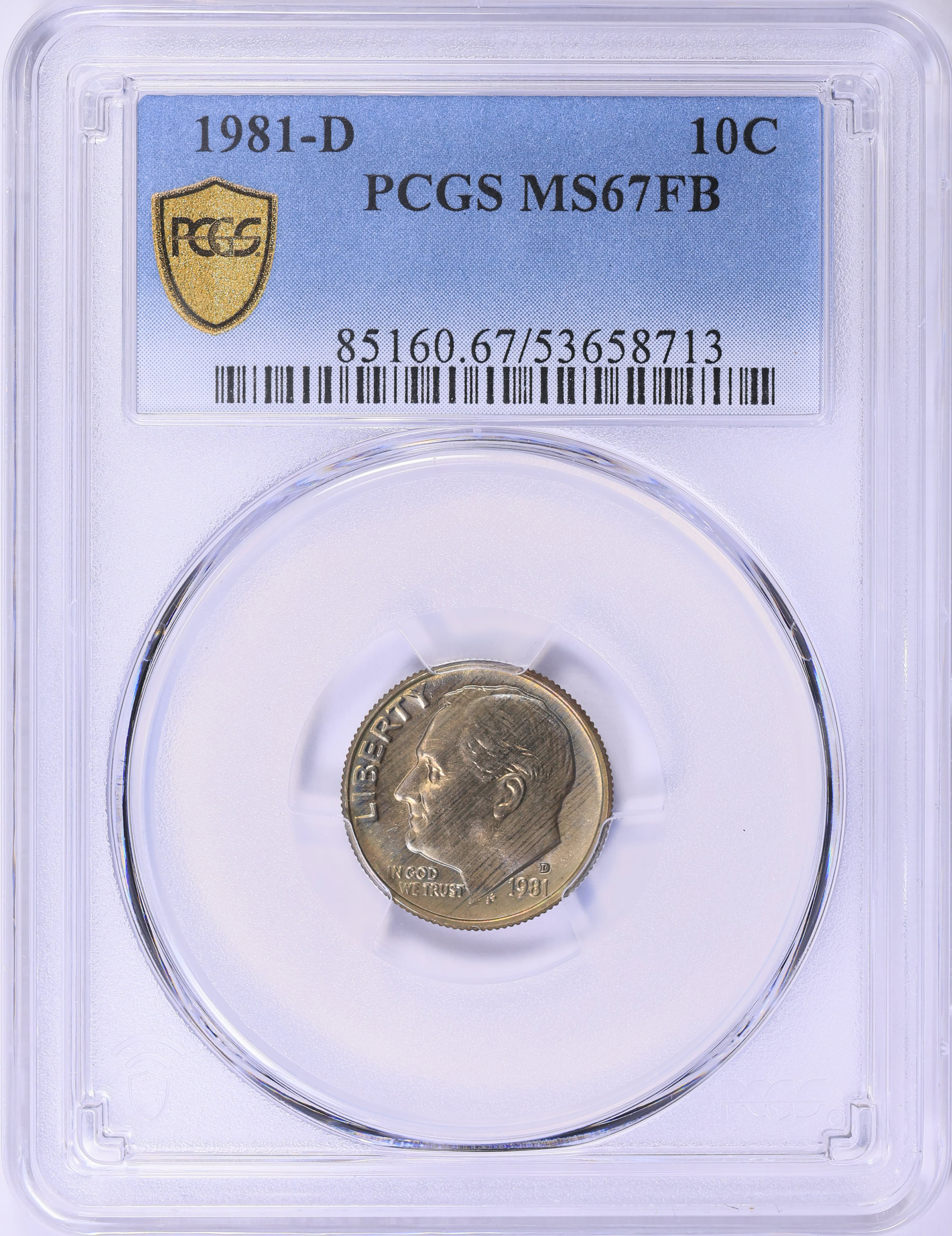 1981-D Roosevelt Dime PCGS MS-67 FB (Toned) (Item 1983254 ...