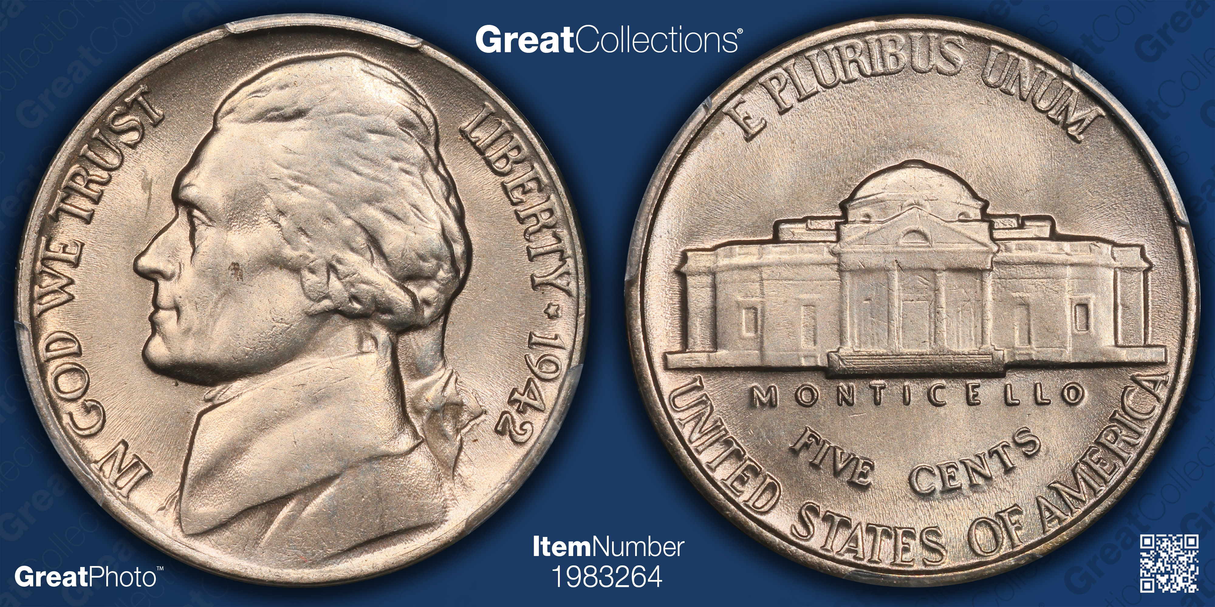 1942 Jefferson Nickel Type 1 PCGS MS-65 (Item 1983264 ...