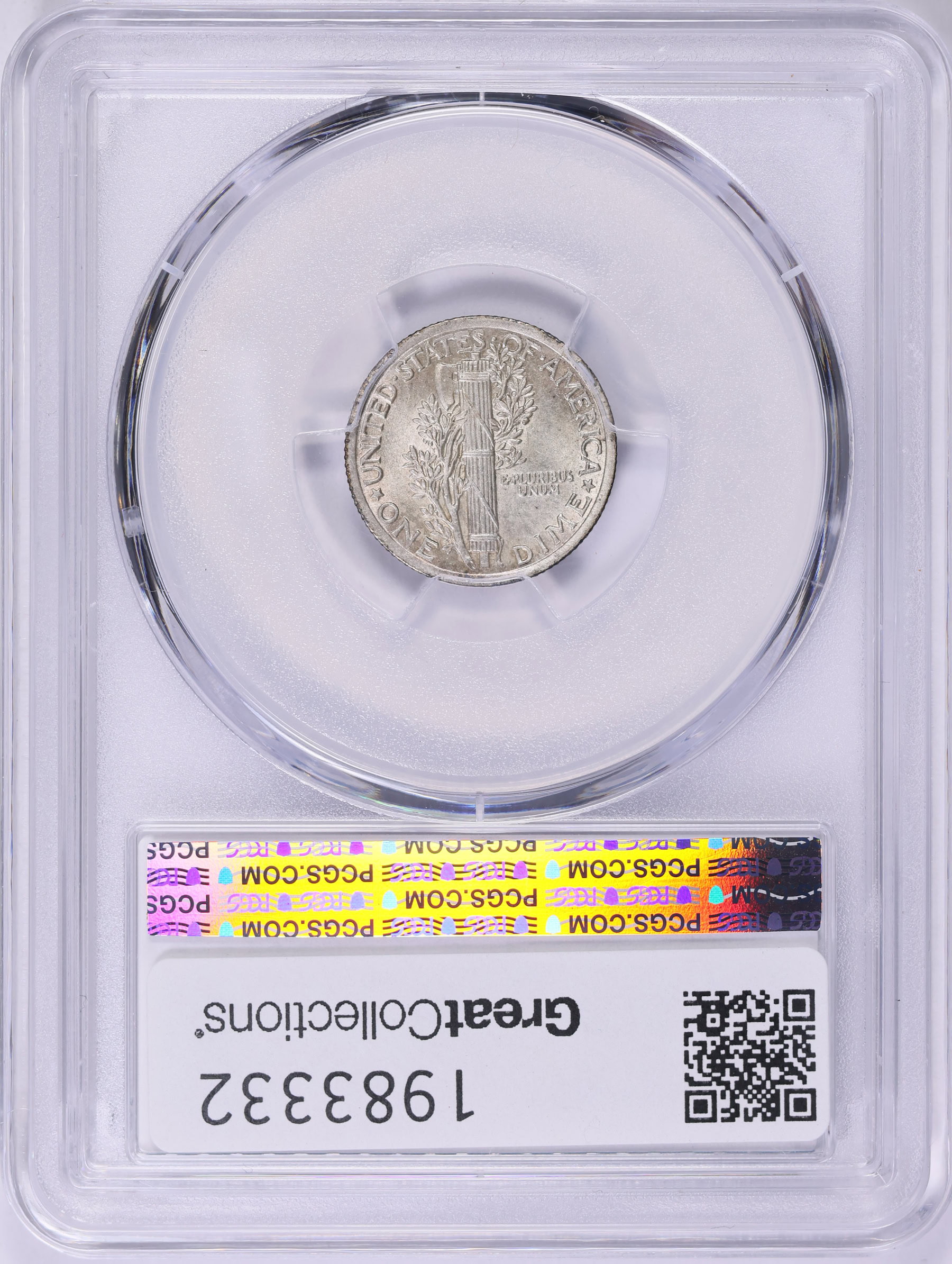 1923 Mercury Dime PCGS AU-58 FB (Item 1983332) | GreatCollections Coin ...