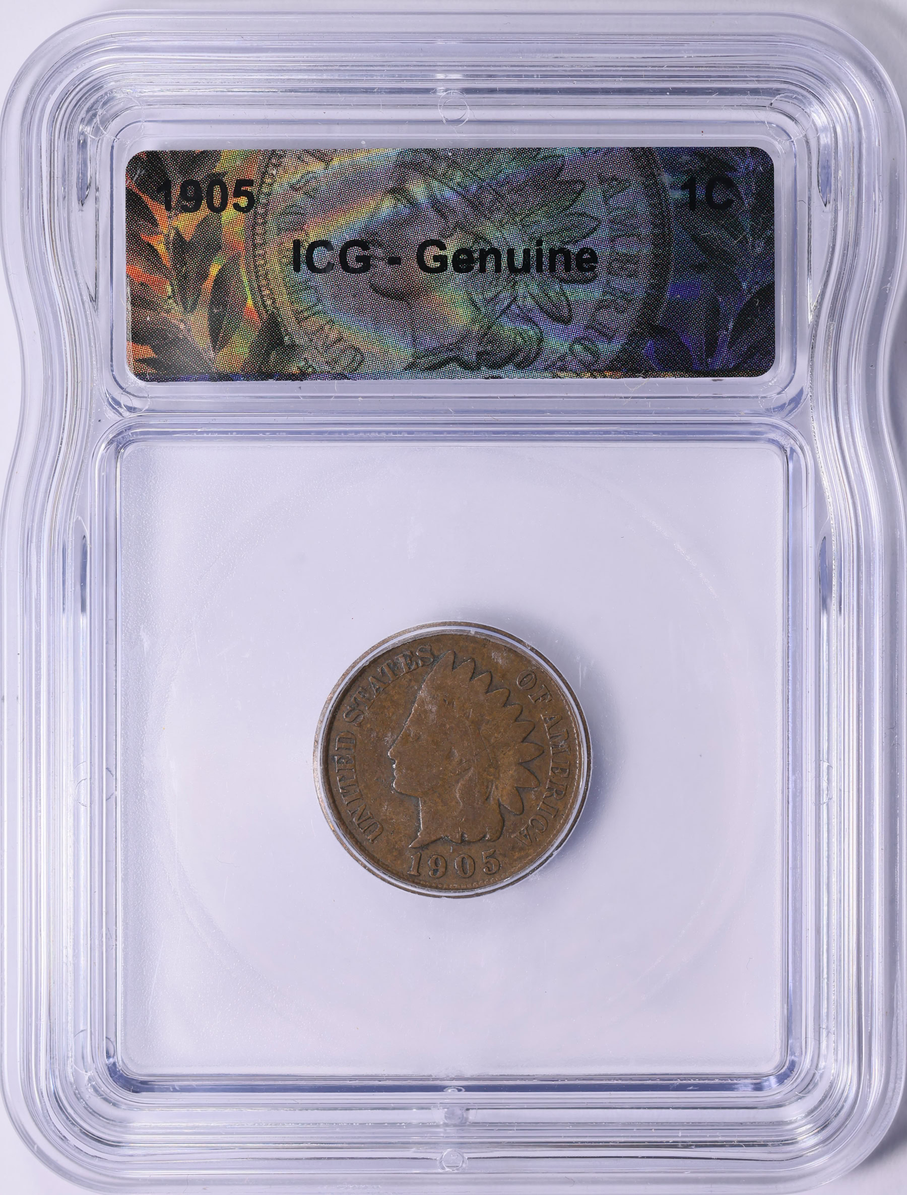 1905 Indian Cent ICG Genuine (Item 1983581) | GreatCollections Coin ...