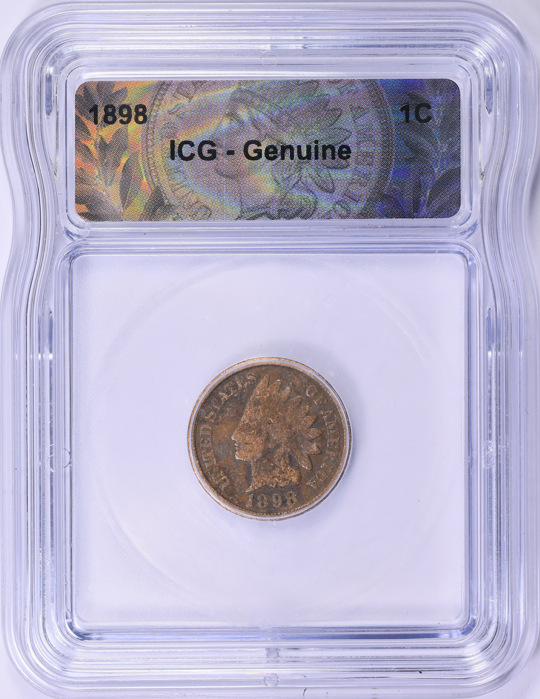 1898 Indian Cent ICG Genuine (Item 1983591) | GreatCollections Coin ...