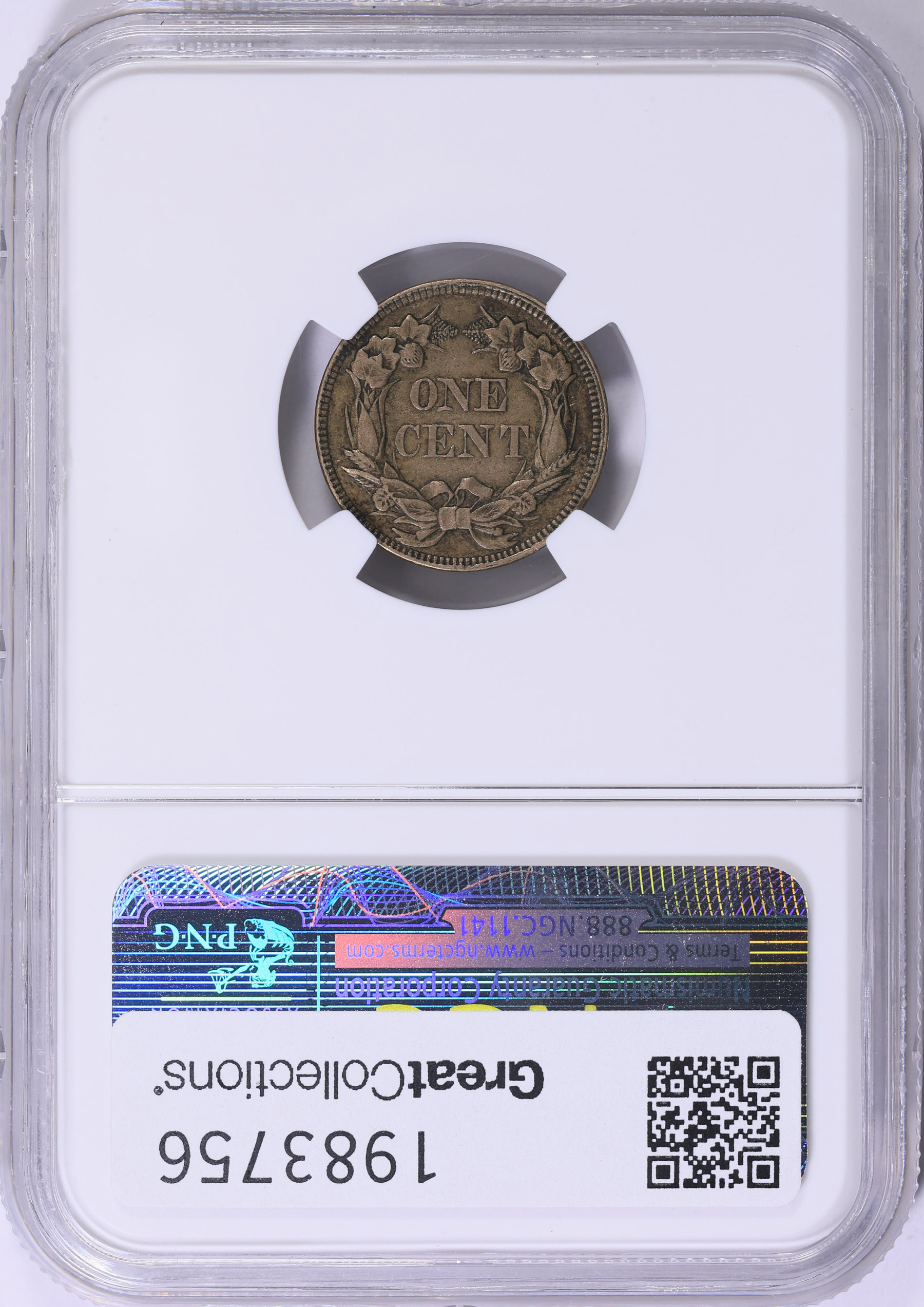 1858 Flying Eagle Cent Large Letters NGC AU-50 (Item 1983756 ...