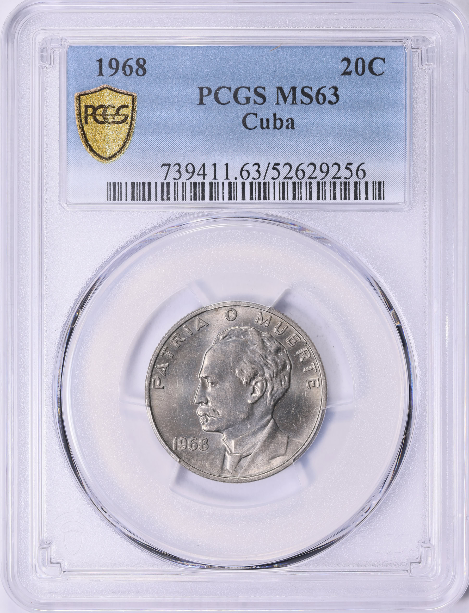 Cuba 1968 20 Centavos KM-31 PCGS MS-63 (Item 1983796 ...