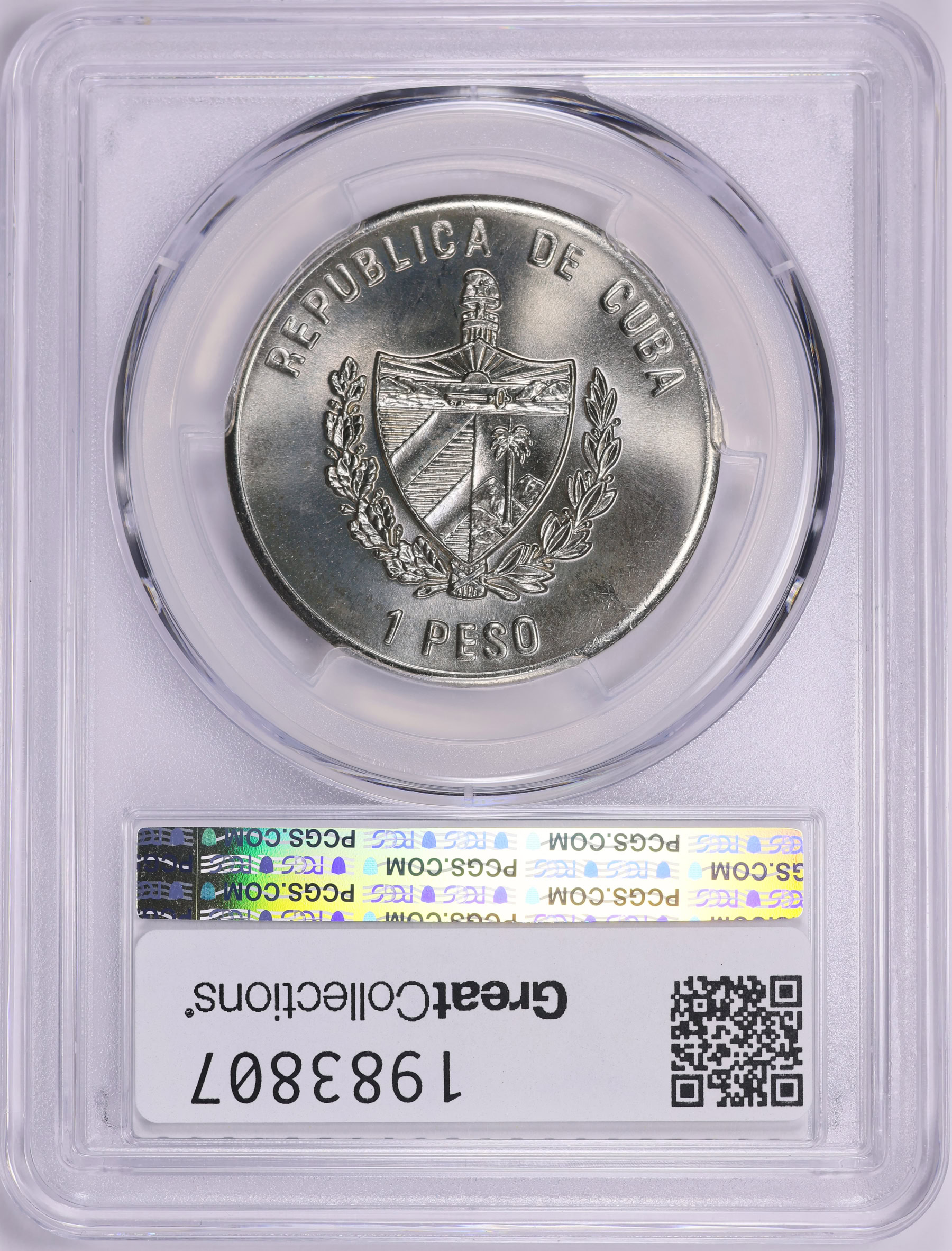 Cuba 1995 Colorized Peso Mary Read Arabic 1 KM-475.2 PCGS MS-67 (Item ...