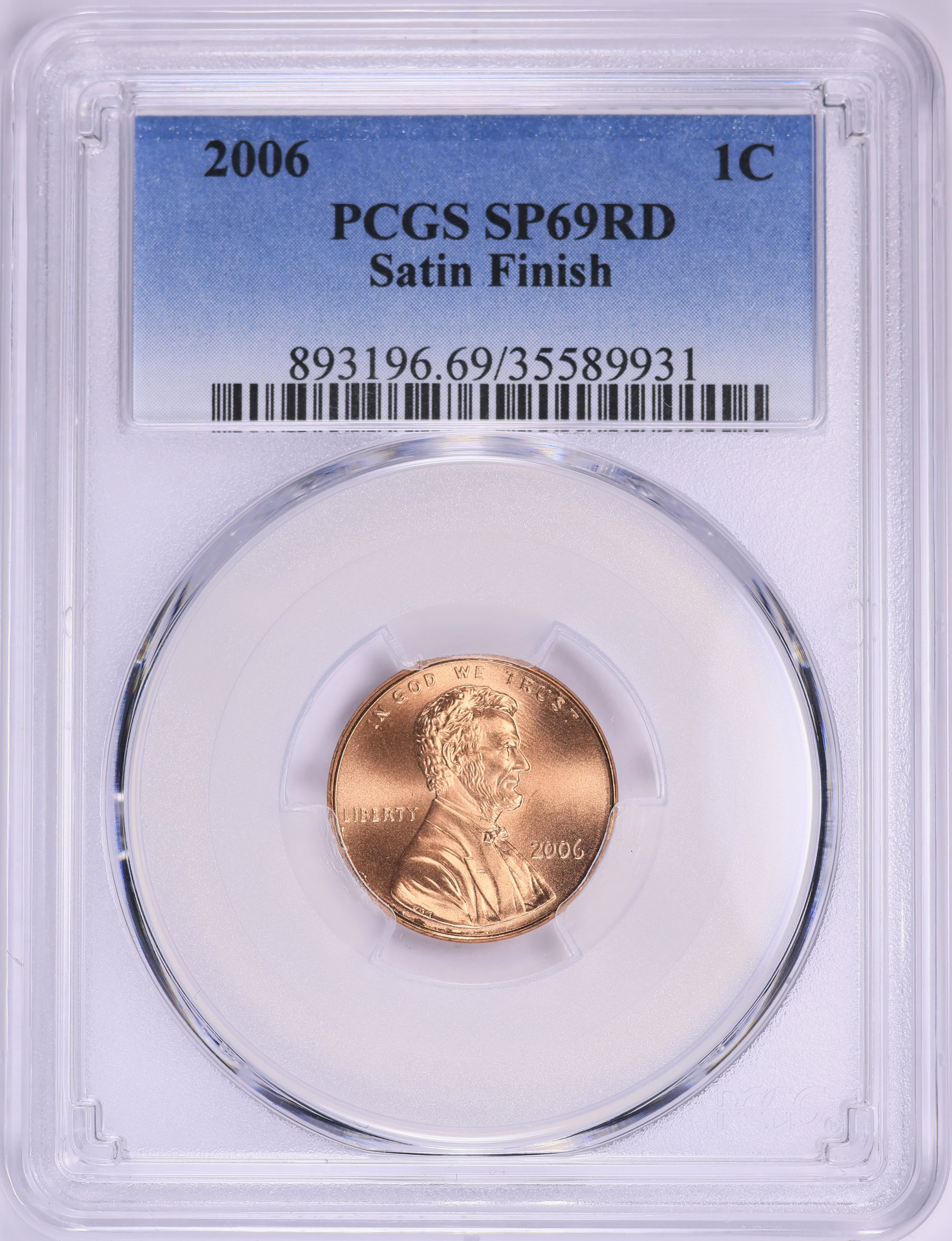 2006 Lincoln Cent Satin Finish PCGS SP-69 RD (Item 1984061 ...