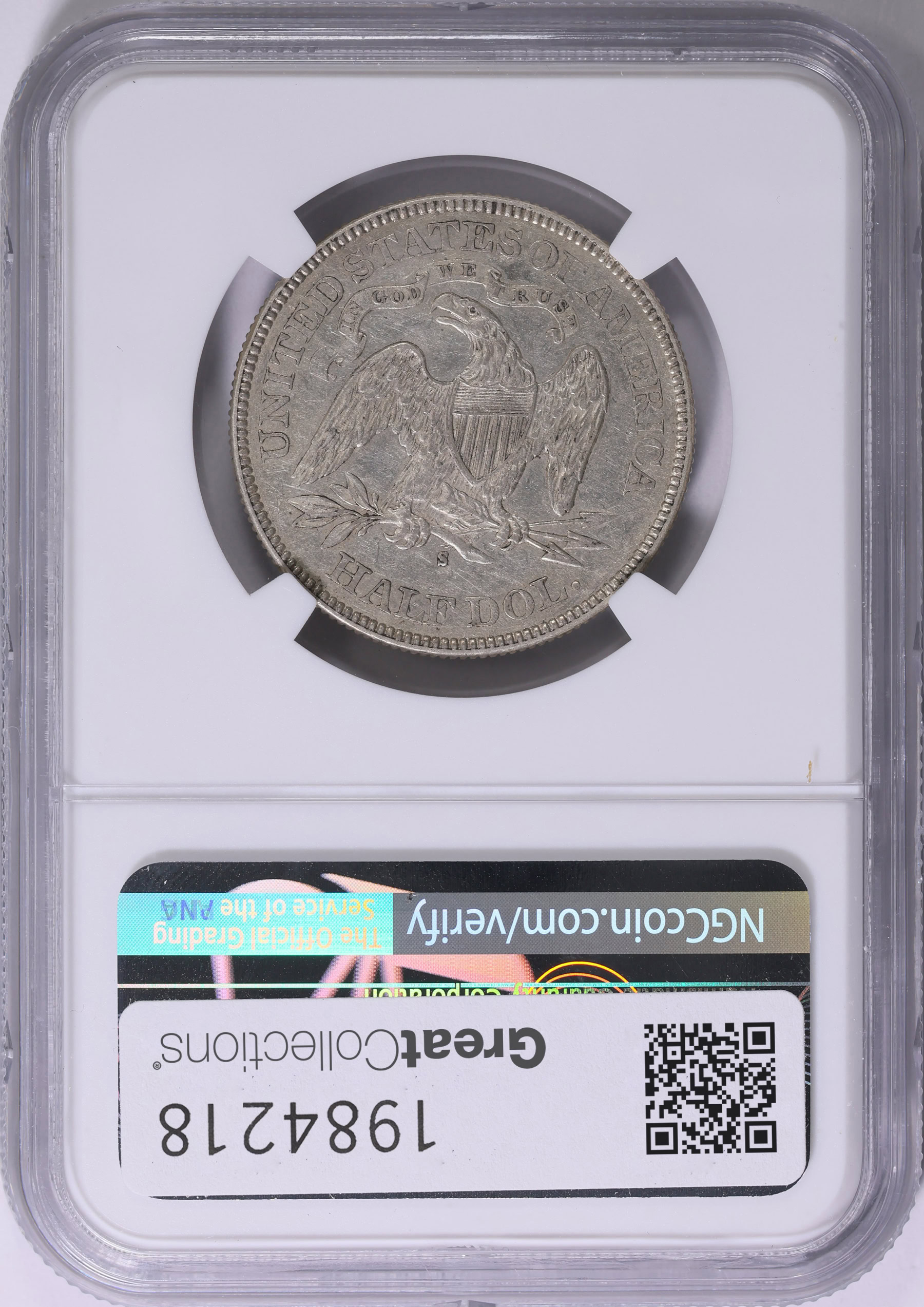 1877-S Seated Liberty Half Dollar NGC AU-55 (Item 1984218 ...