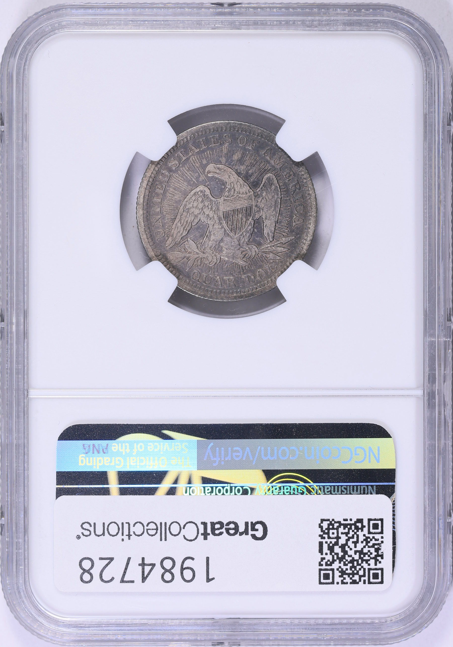 1853 Seated Liberty Quarter Arrows and Rays NGC VF Details (Item ...