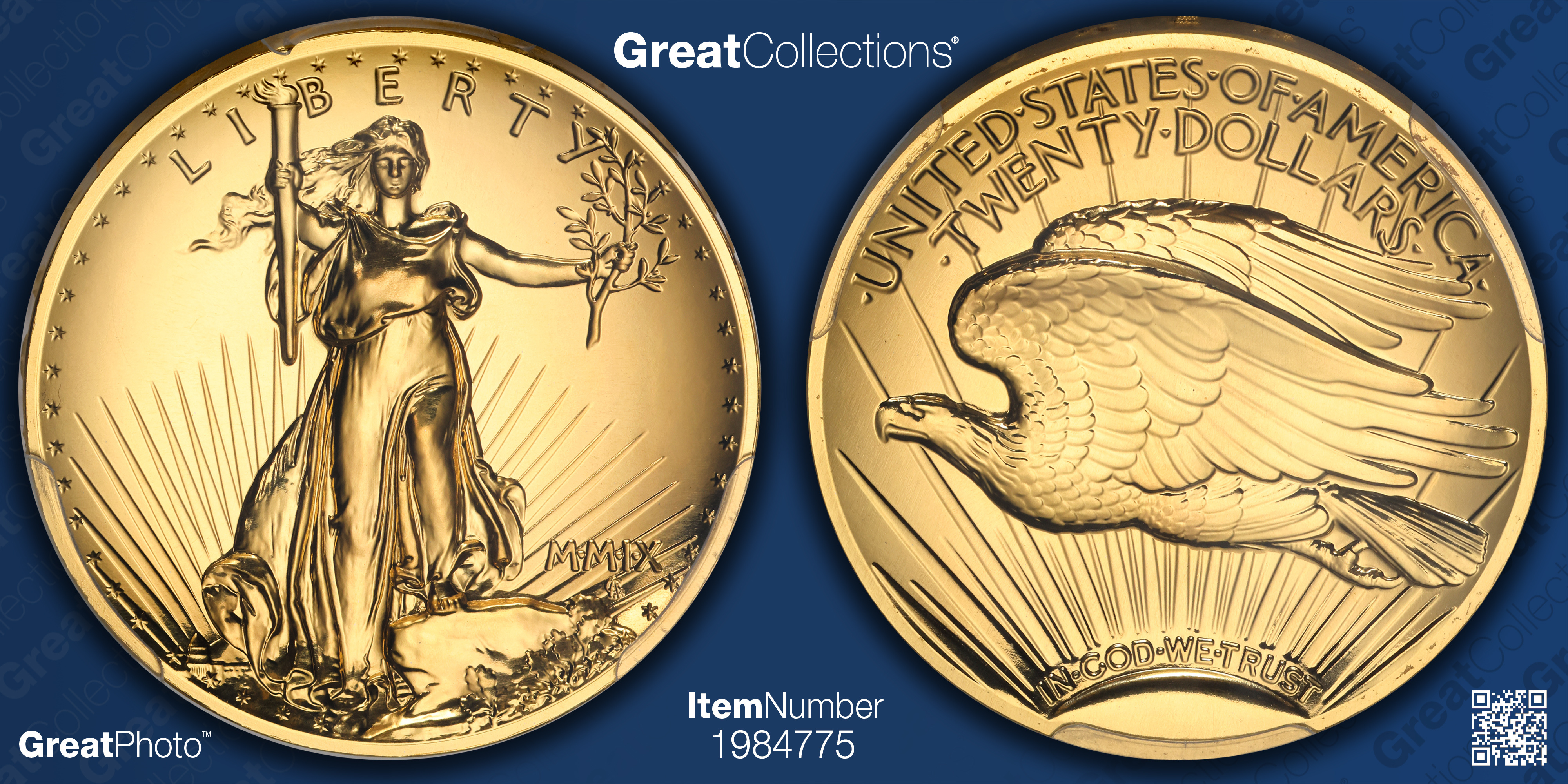 2009 MMIX Ultra High Relief $20 Gold PCGS MS-70 PL (Item 1984775 ...