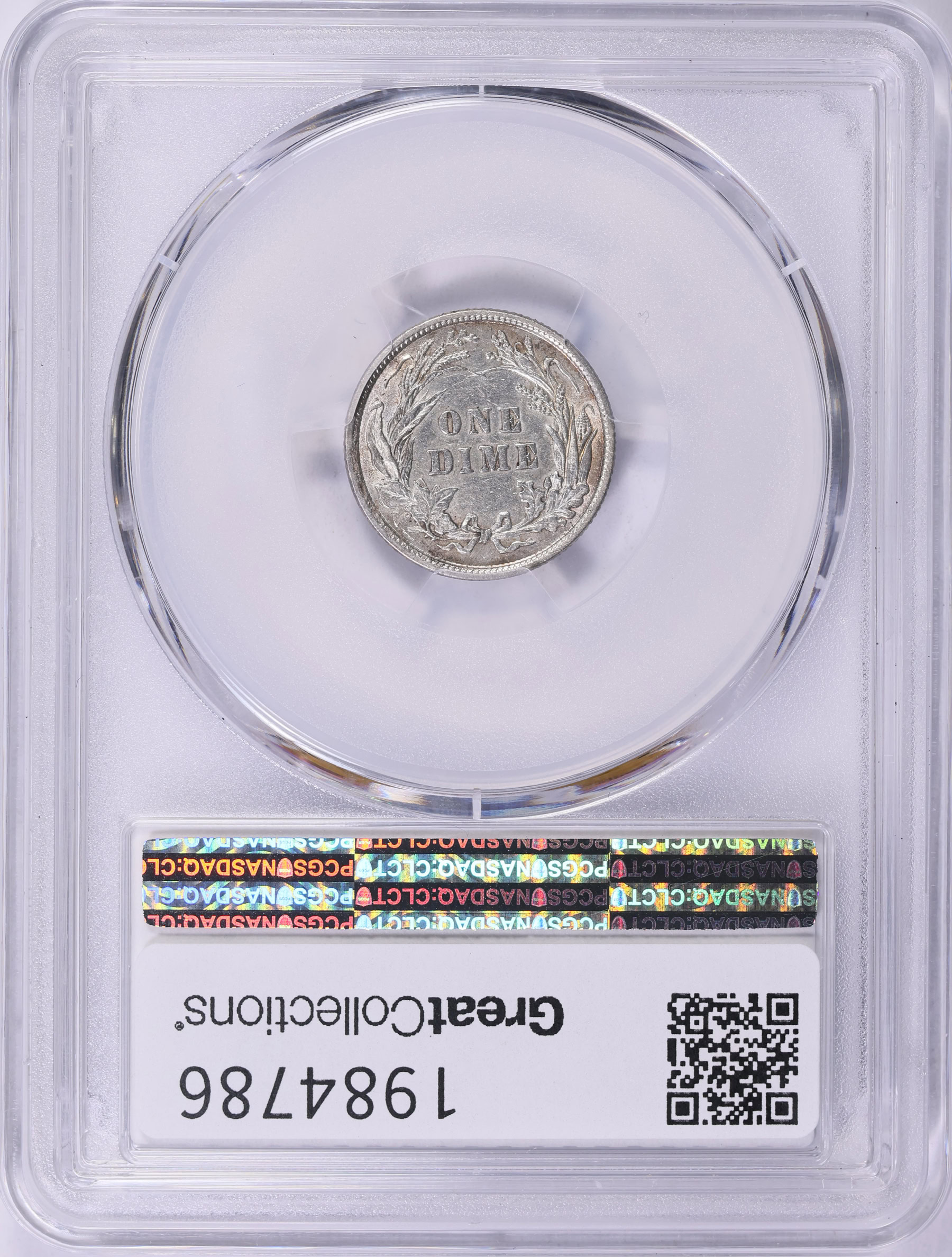 1900 Barber Dime PCGS AU-55 (Item 1984786) | GreatCollections Coin Auctions